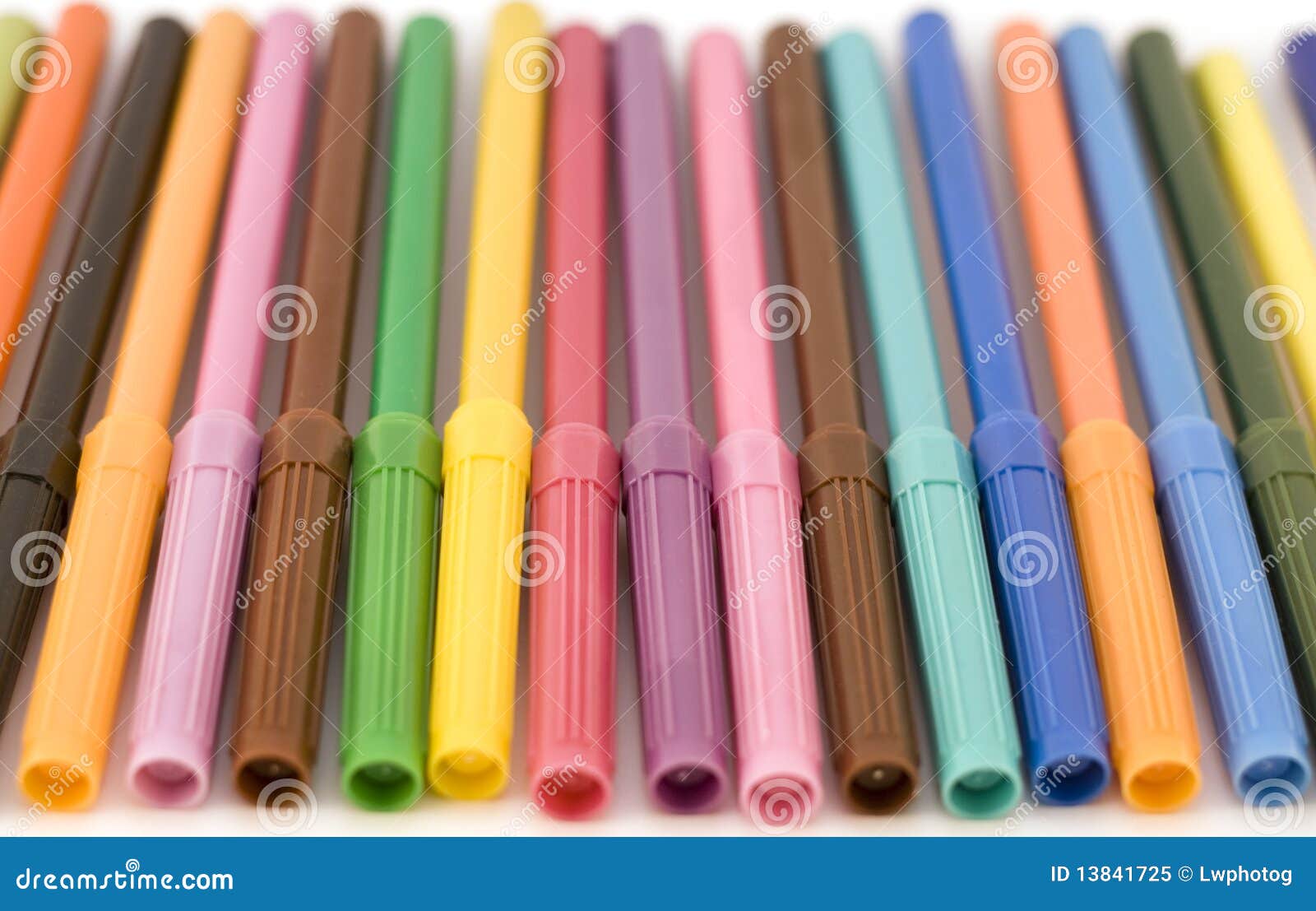 Line of markers stock image. Image of supplies, abstract - 13841725