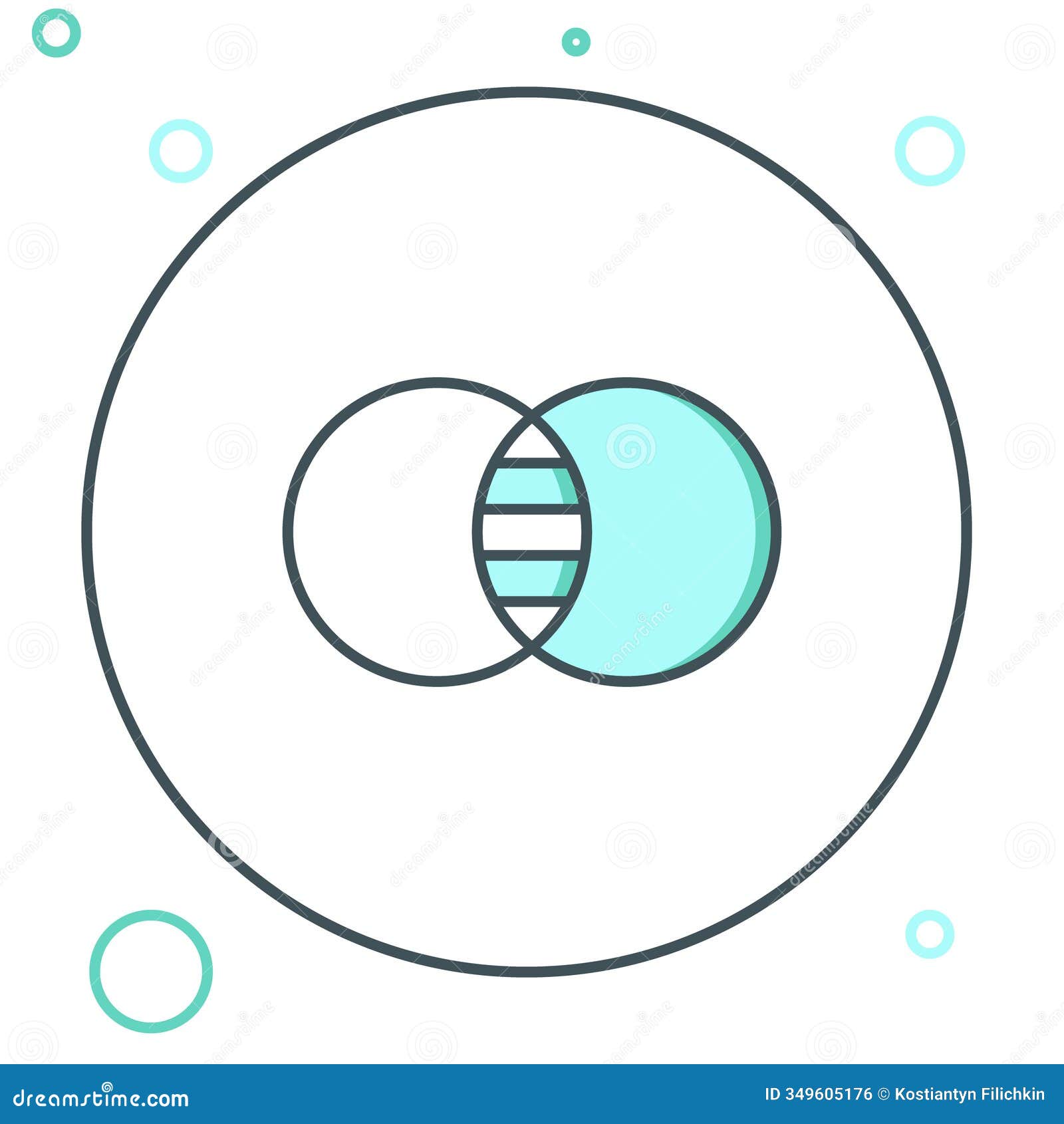 Line Mathematics Sets a and B Icon Isolated on White Background ...