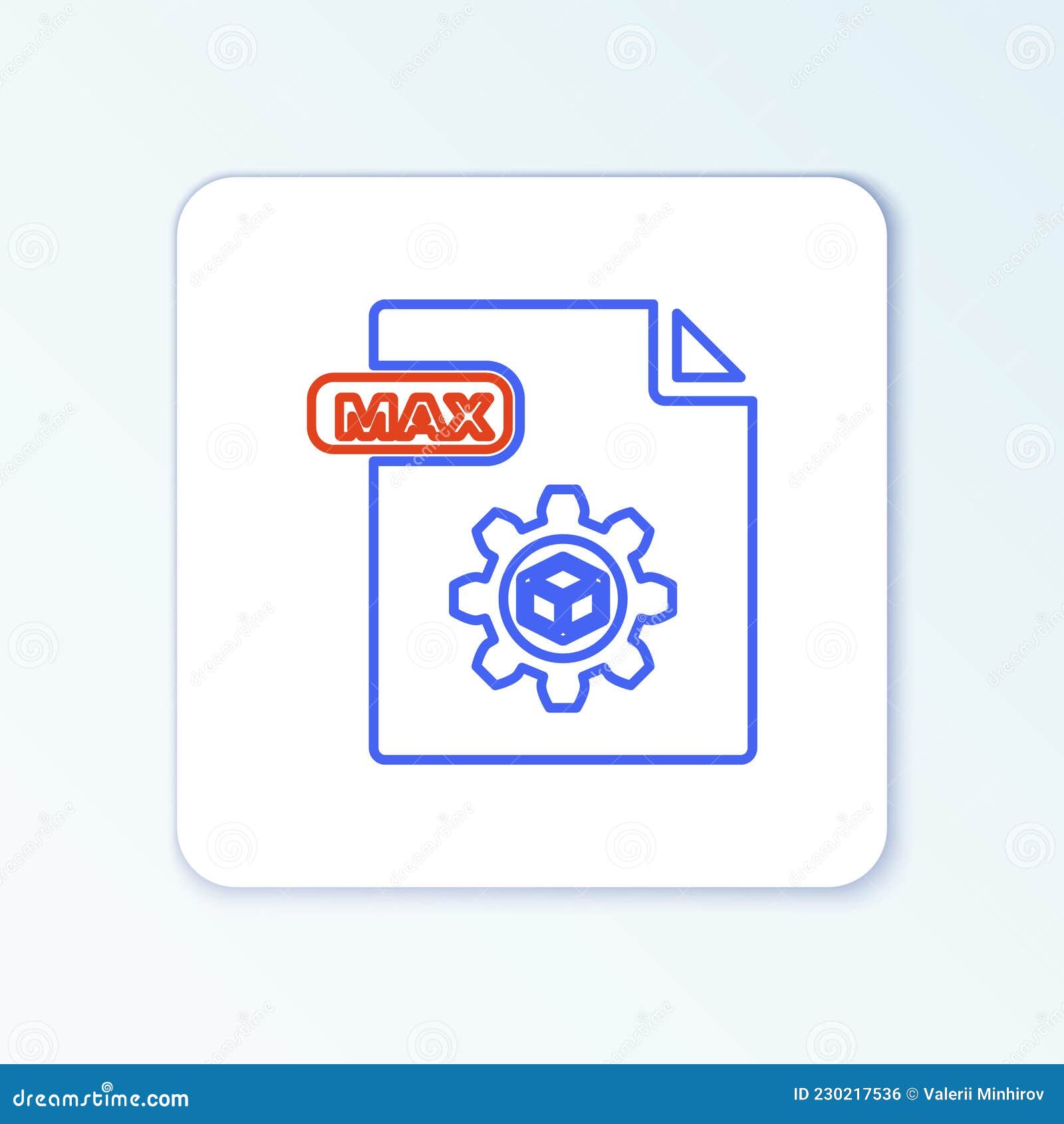 Line MAX File Document. Download Max Button Icon Isolated on White ...