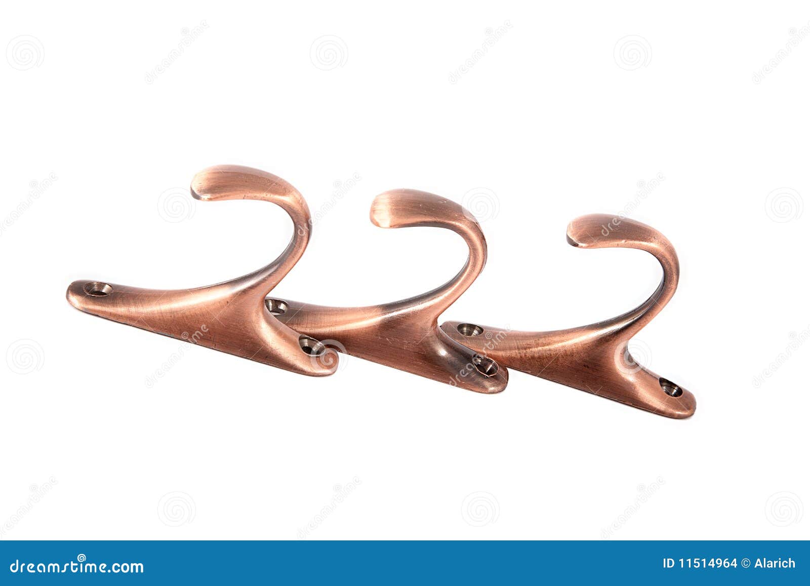 Line of Metal Hooks for Clothes Stock Photo - Image of dress, braces ...