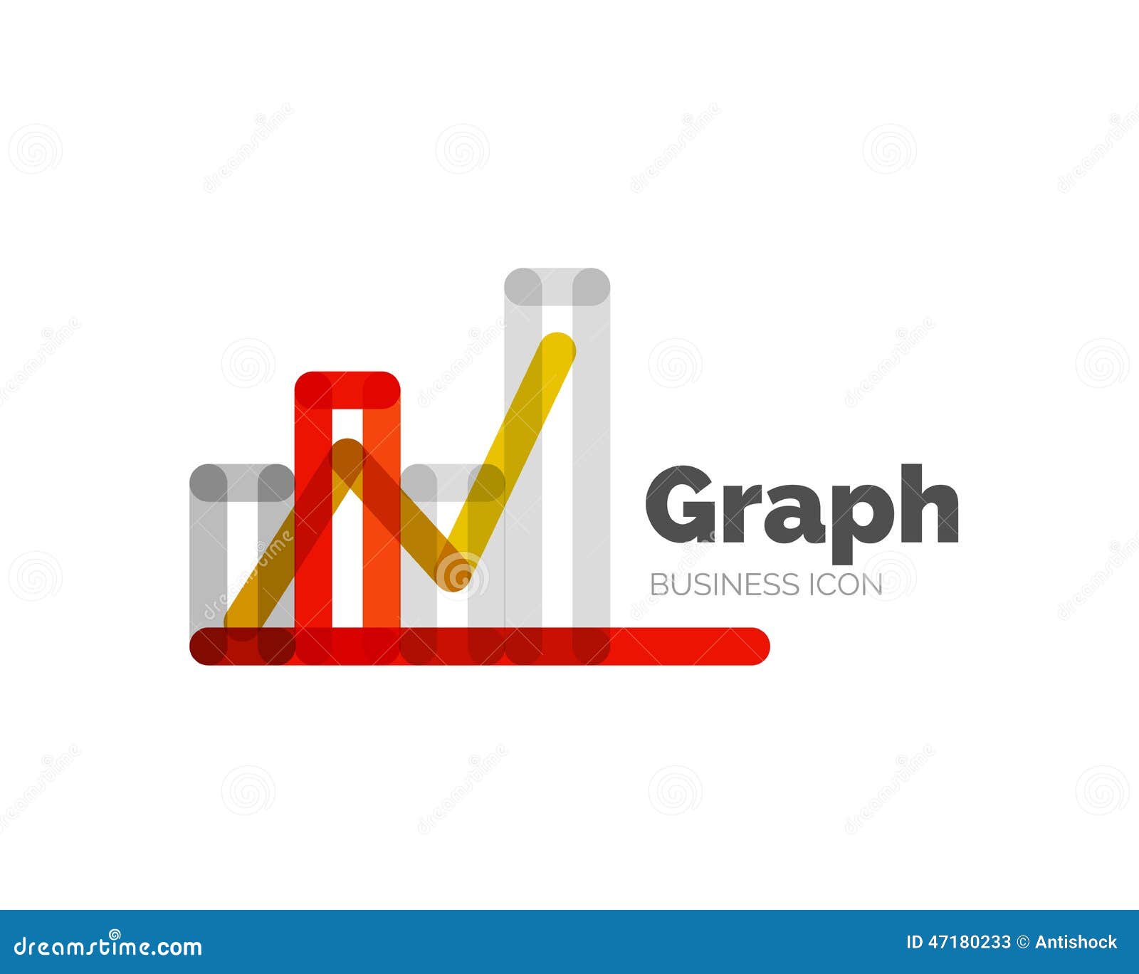 Line Minimal Design Logo Graph Stock Vector - Illustration of concept ...