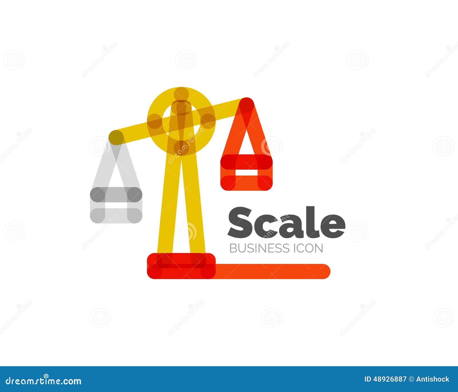 Line Minimal Design Logo Scale Stock Vector - Illustration of line ...