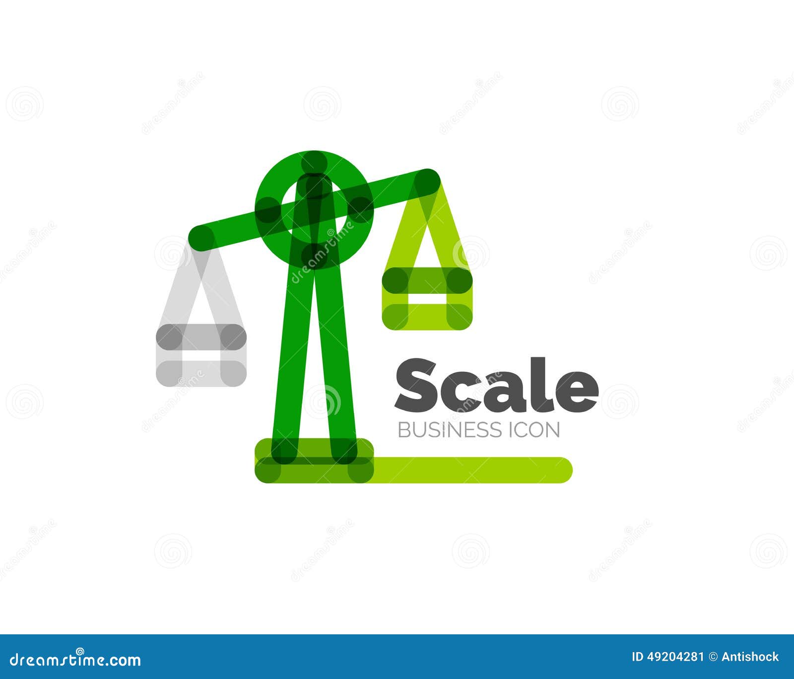 Line Minimal Design Logo Scale Stock Vector - Illustration of equal ...