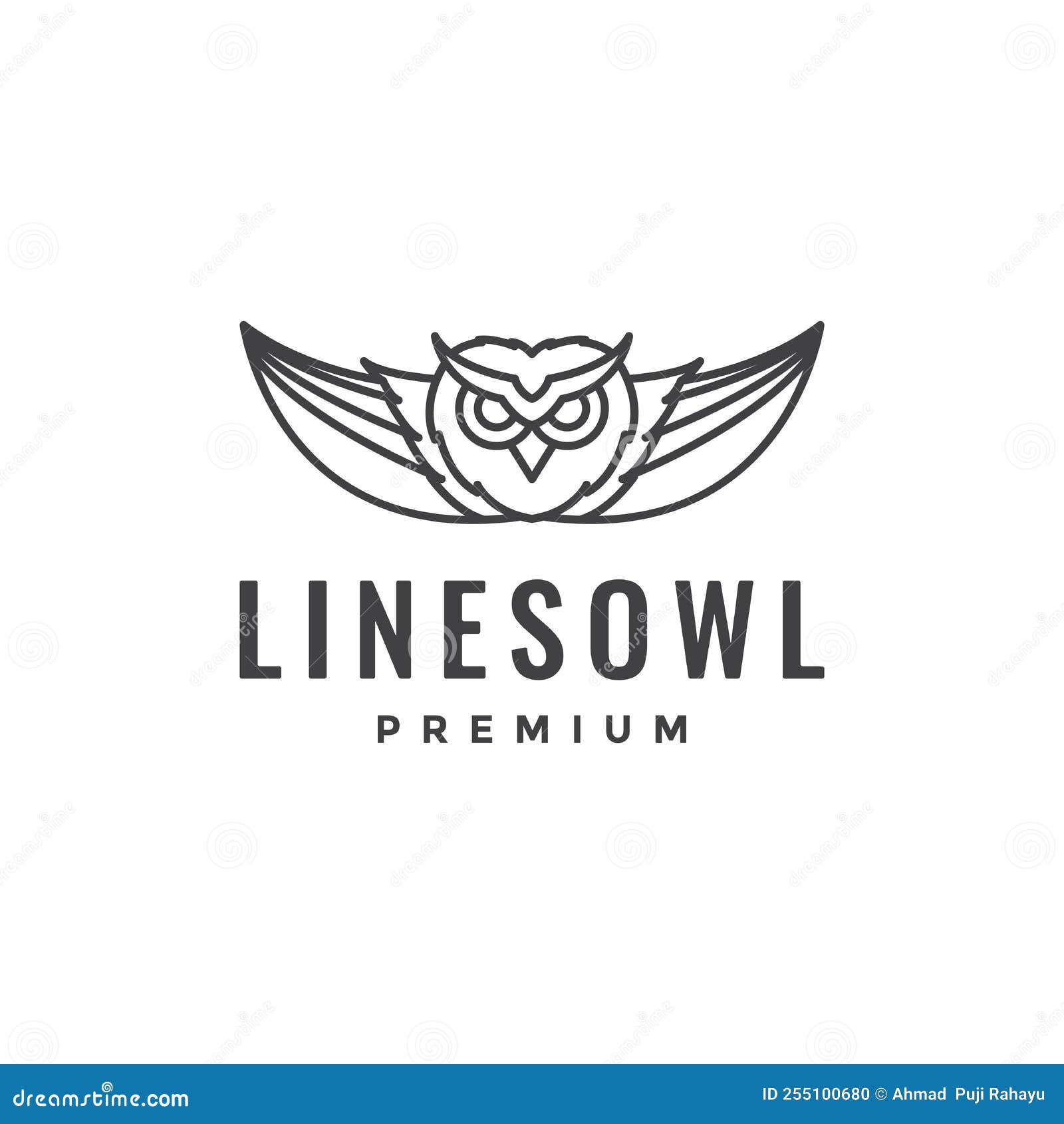 Line Minimalist Flying Owl Logo Design Stock Vector - Illustration of ...