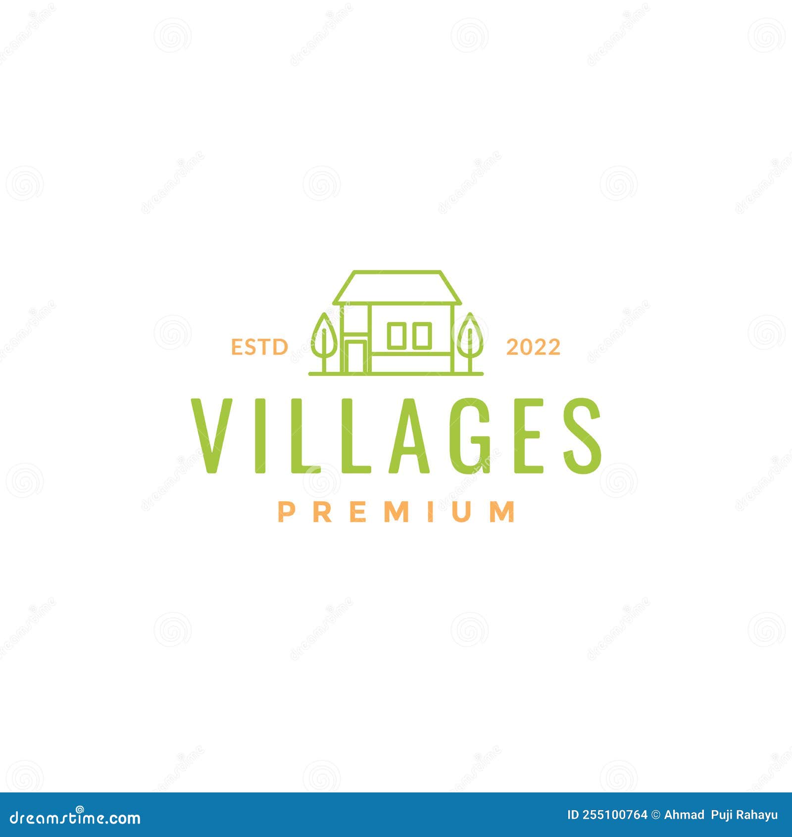 Line Minimalist Home Village Logo Design Stock Vector - Illustration of ...