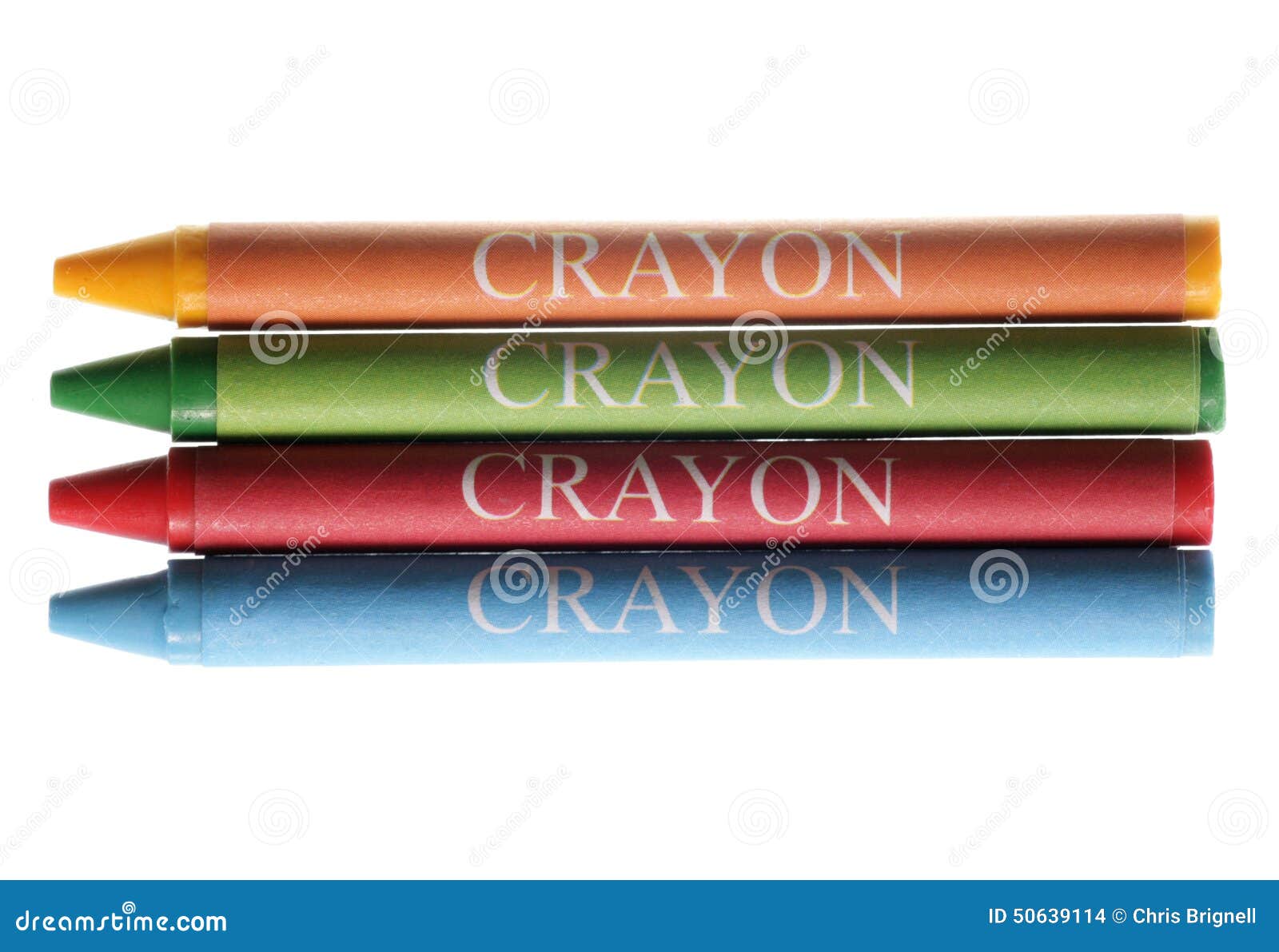 Line of mixed crayons stock photo. Image of multi, white - 50639114