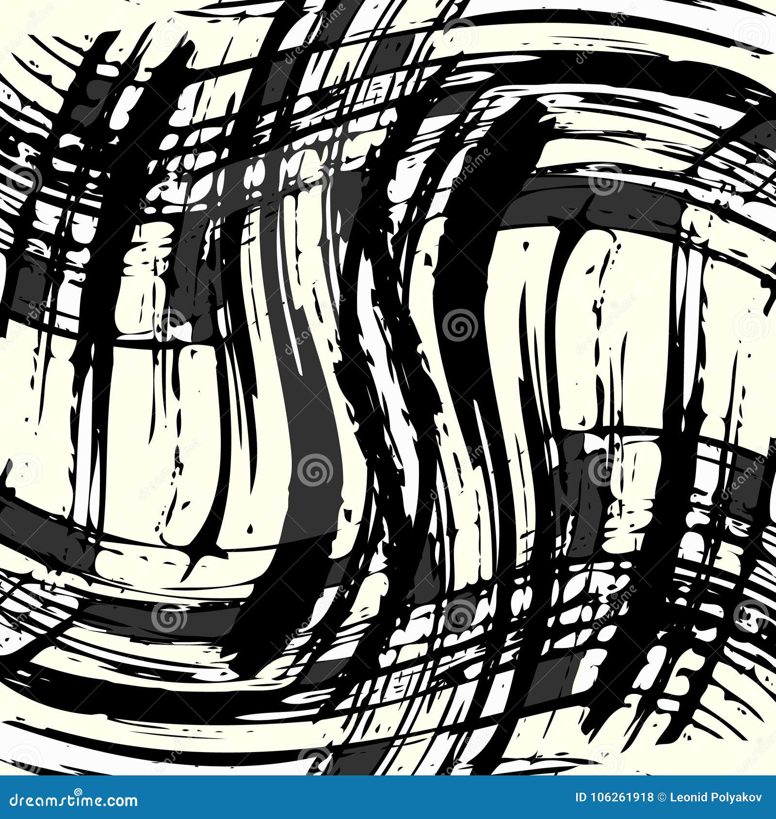 Line Monochrome Pattern in Graffiti Style Stock Vector - Illustration ...