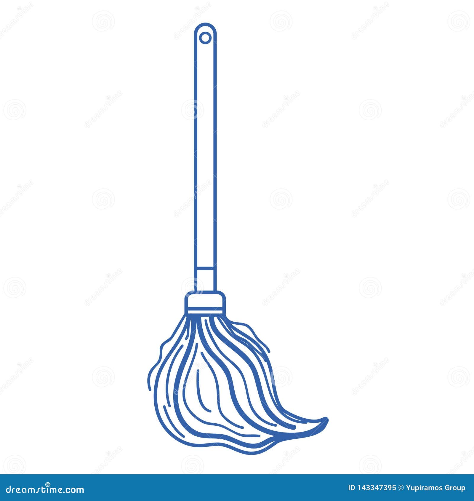 Line Mop Sweep Object To Clean the House Stock Vector - Illustration of ...