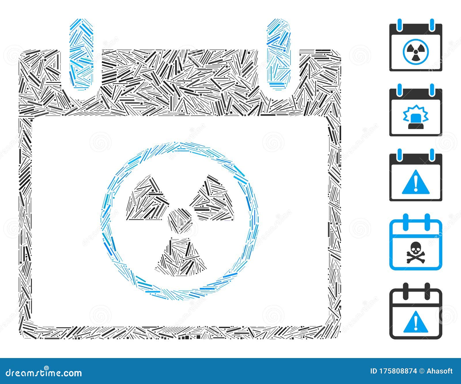 Line Mosaic Atomic Calendar Day Icon Stock Illustration - Illustration ...