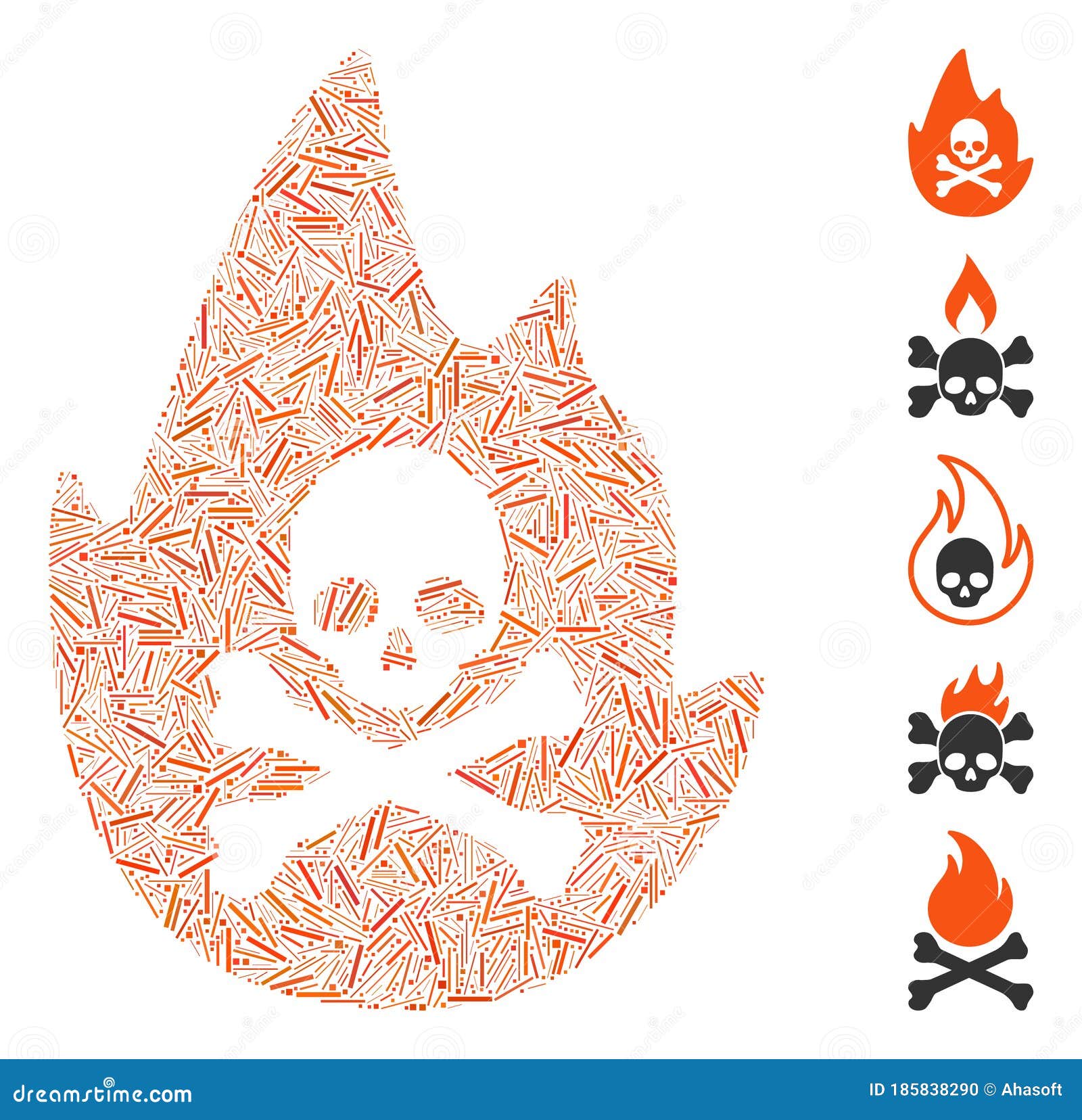 Hatch Hellfire Flame Icon Vector Collage Royalty-Free Stock Image ...