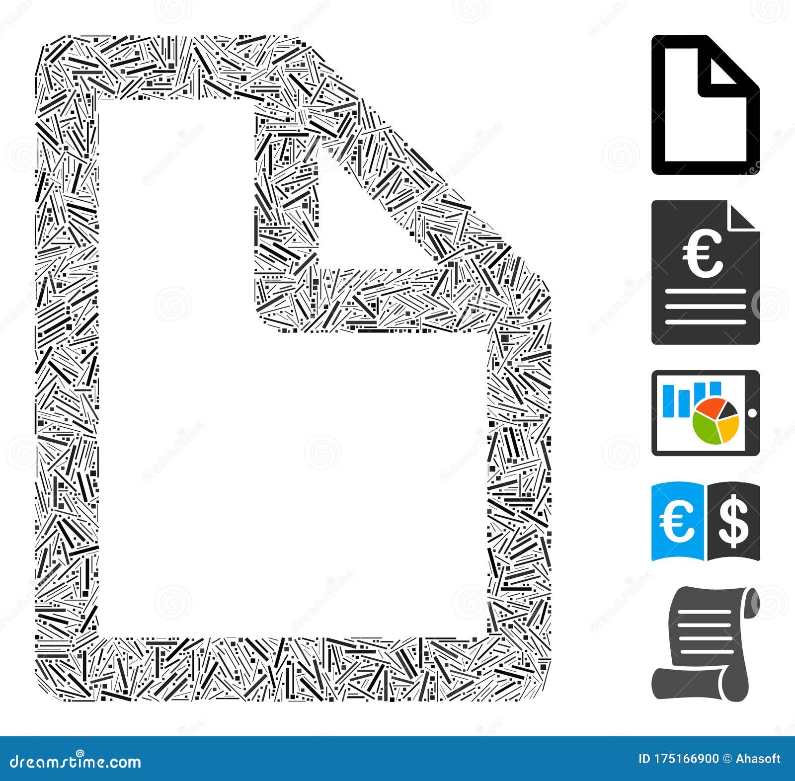 Line Mosaic Document stock illustration. Illustration of book - 175166900