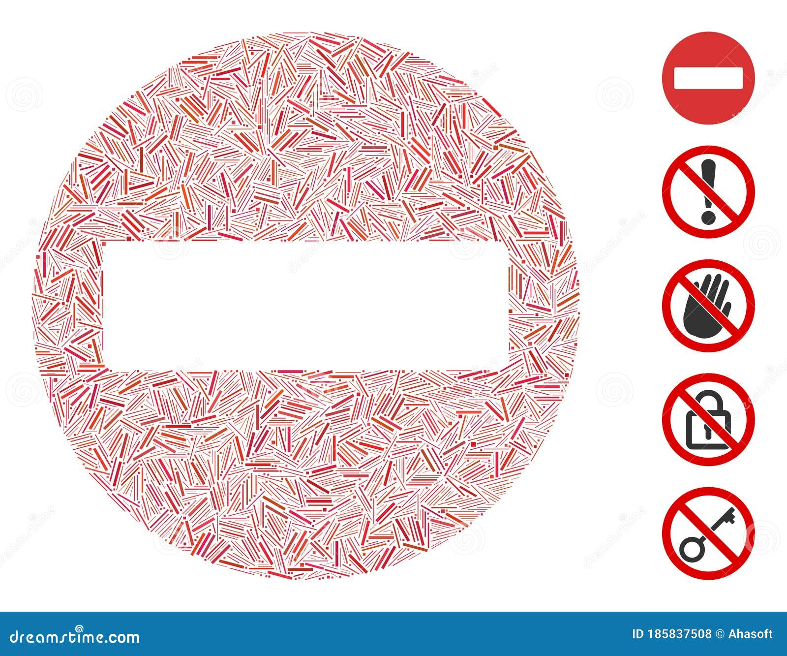 Line Mosaic Forbidden Access Icon Stock Illustration - Illustration of ...