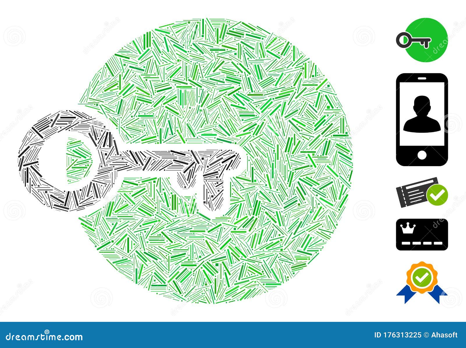 Line Mosaic Login Icon stock illustration. Illustration of authorize ...