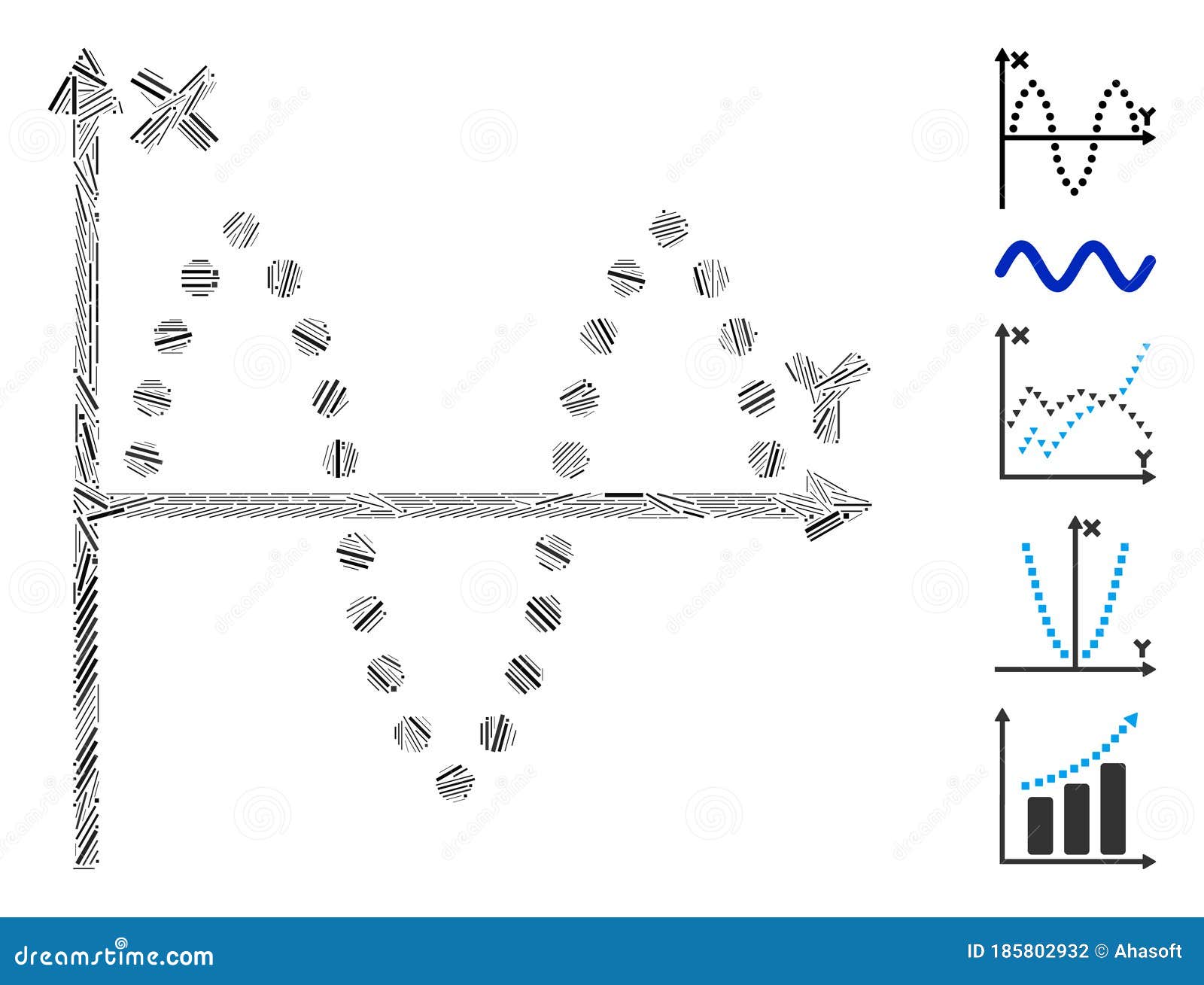 Line Mosaic Sinusoid Plot Icon Stock Photography | CartoonDealer.com ...