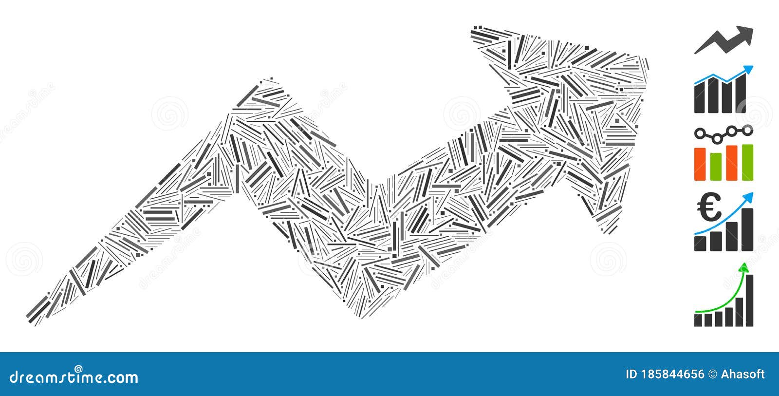 Line Mosaic Trend Up Arrow Icon Stock Illustration - Illustration of ...