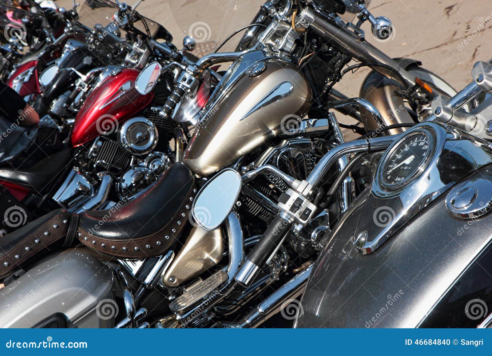Line of motorcycles. editorial image. Image of adventure - 46684840