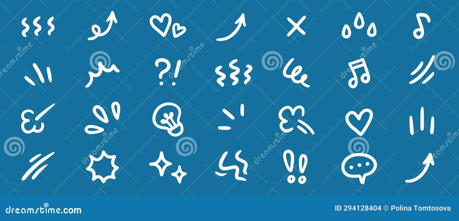 Line Movement Effect Element, Express Anime Effect Decoration Icon ...