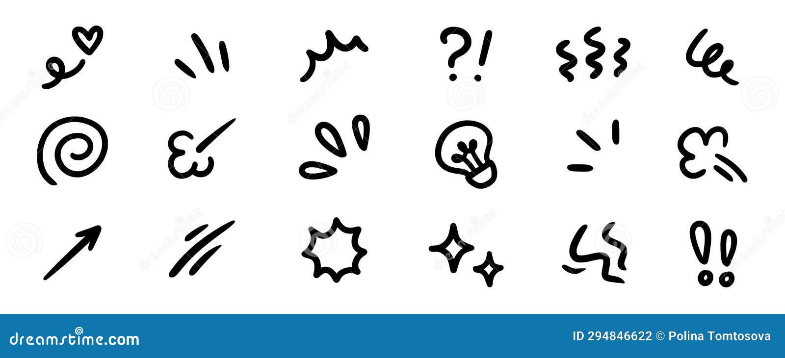 Line Movement Effect Element, Express Anime Effect Decoration Icon ...