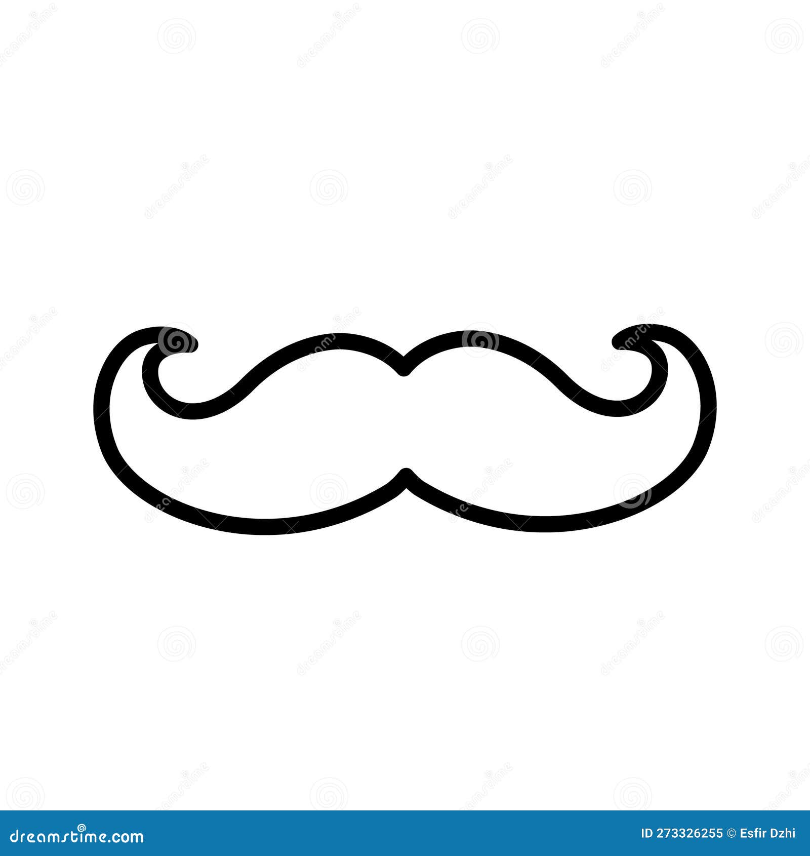 Line Mustache Icon. Simple Illustration of Italy Mustache Vector Icon Stock Vector ...