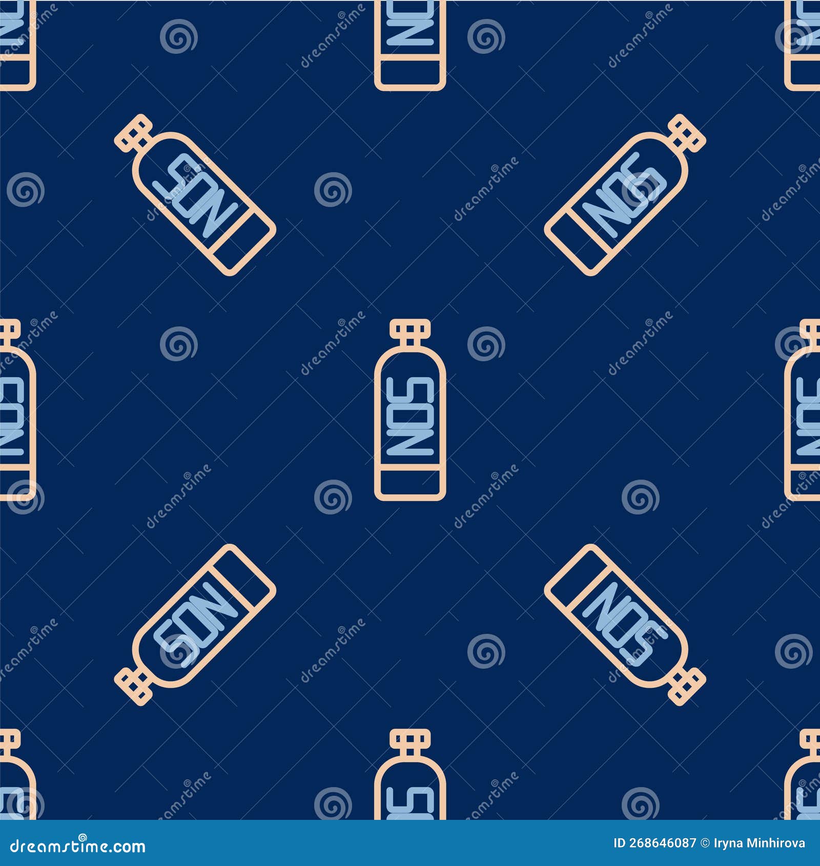 Line Nitrous Oxide Icon Isolated Seamless Pattern on Blue Background ...