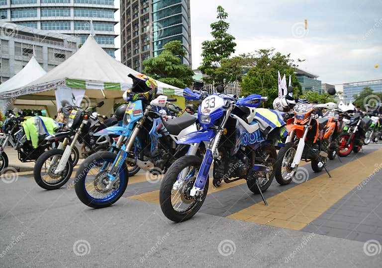 Line of Off Road Motorbikes Editorial Photography - Image of models ...