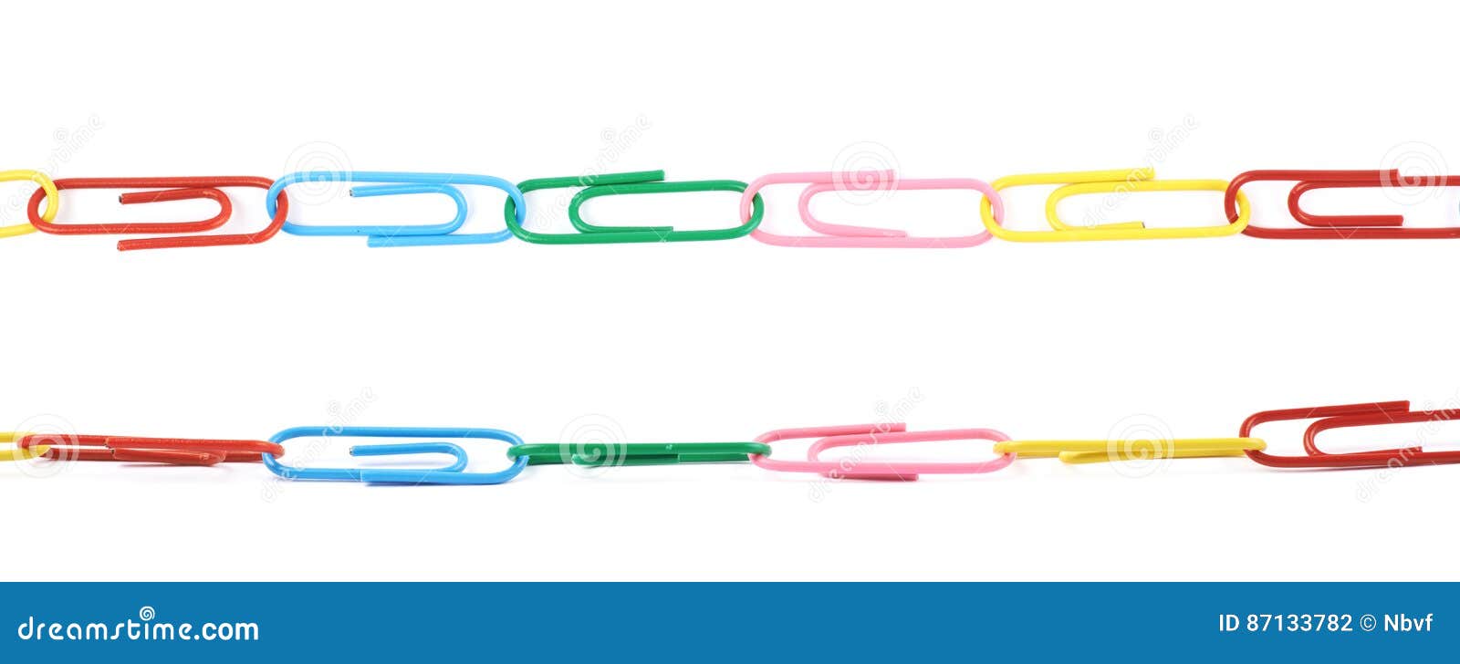 Line of Office Clips Isolated Stock Photo - Image of line, isolated ...