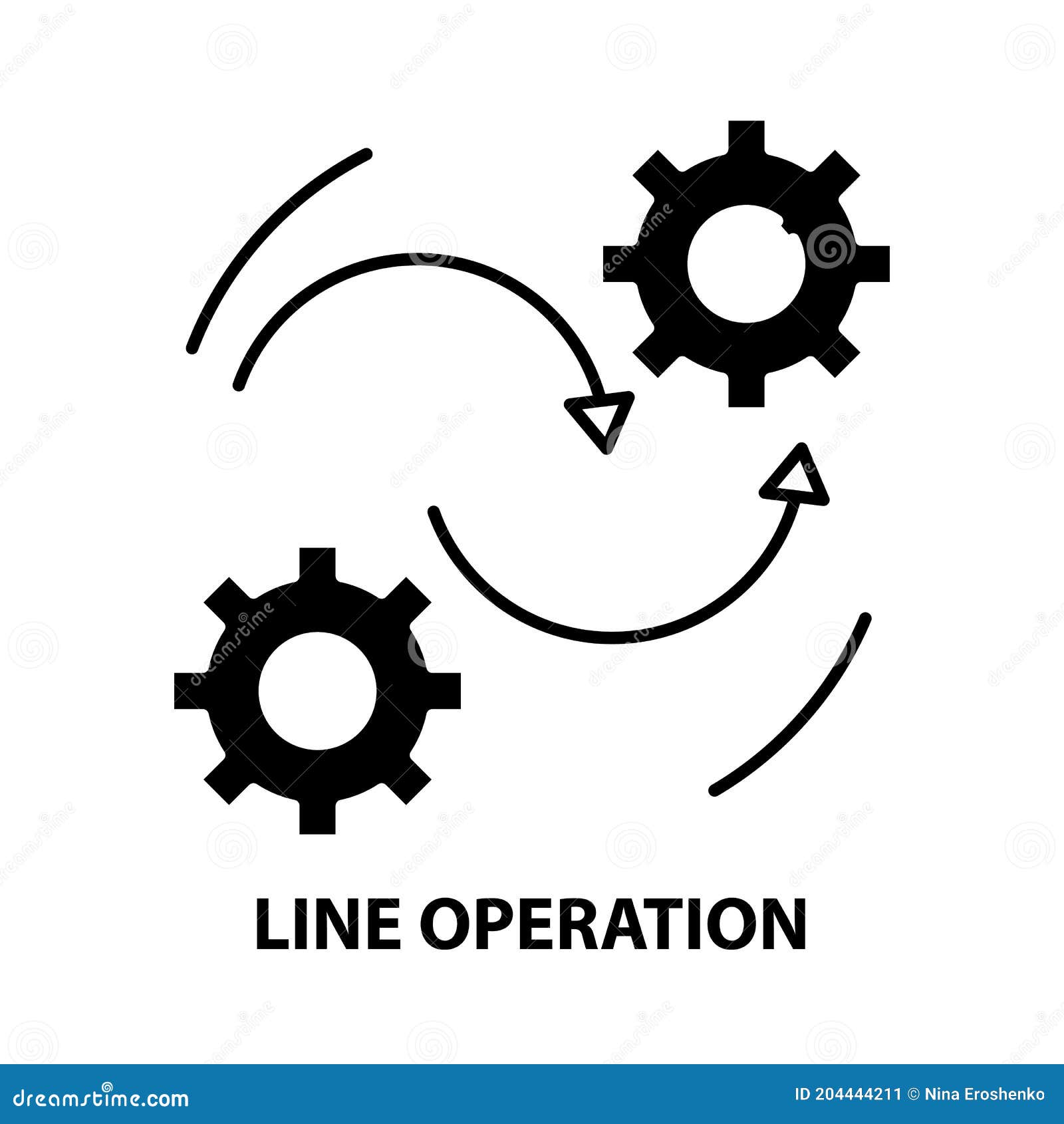 Line Operation Icon, Black Vector Sign with Editable Strokes, Concept ...