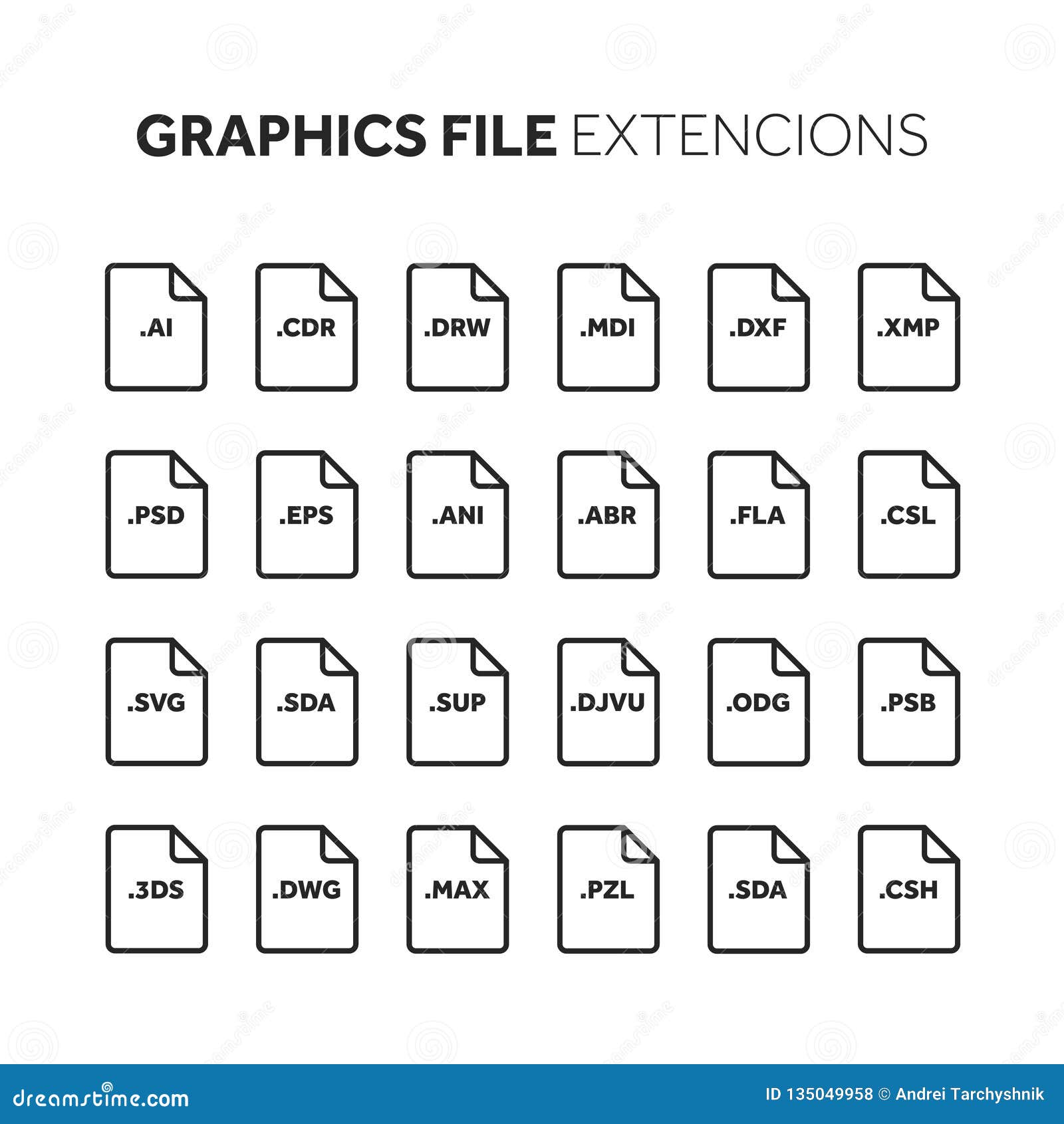 Lineoutline Flat Style Icon Set Source Code Programming File Type Extension Document Format