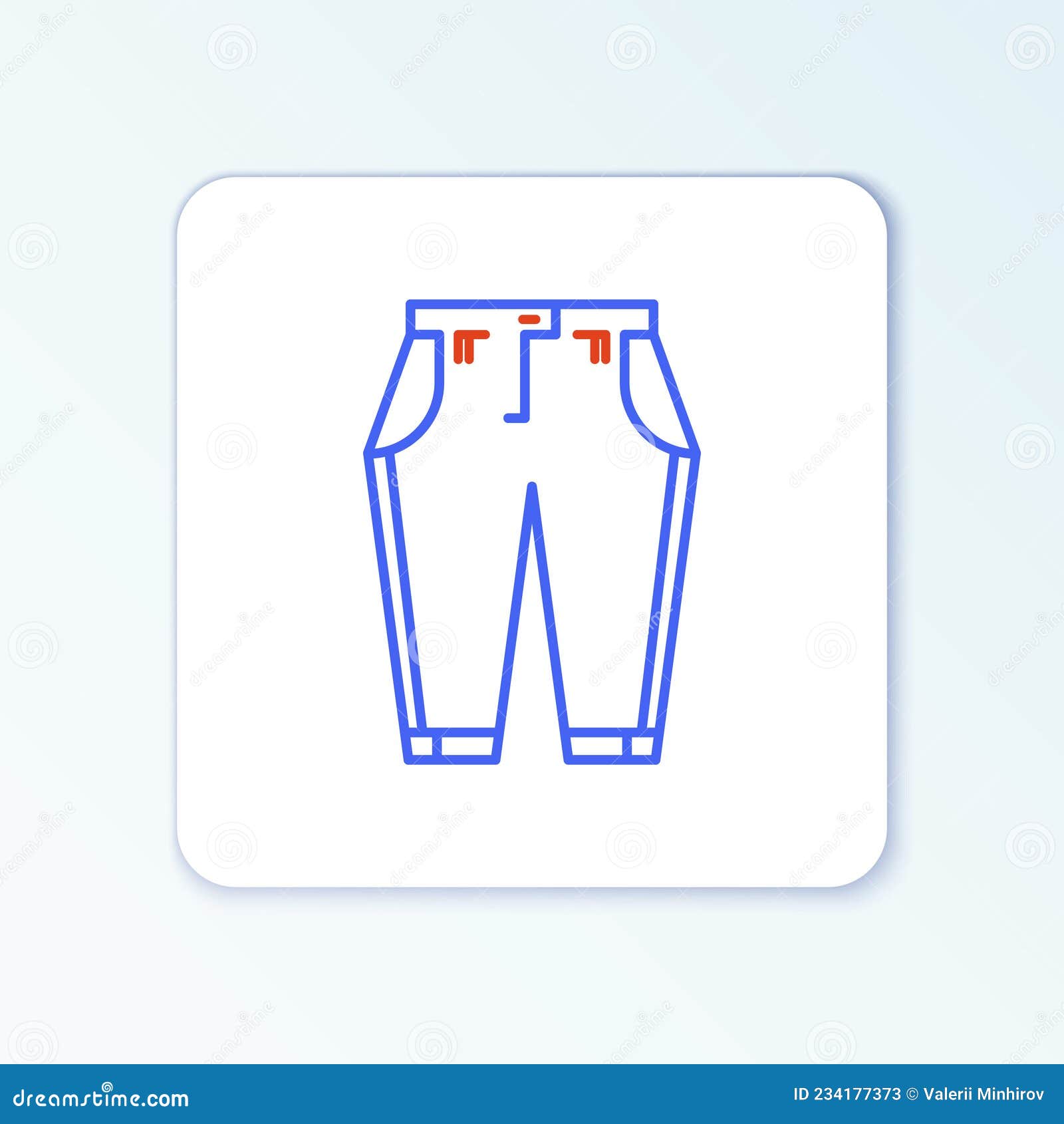 Line Pants Icon Isolated on White Background. Colorful Outline Concept ...