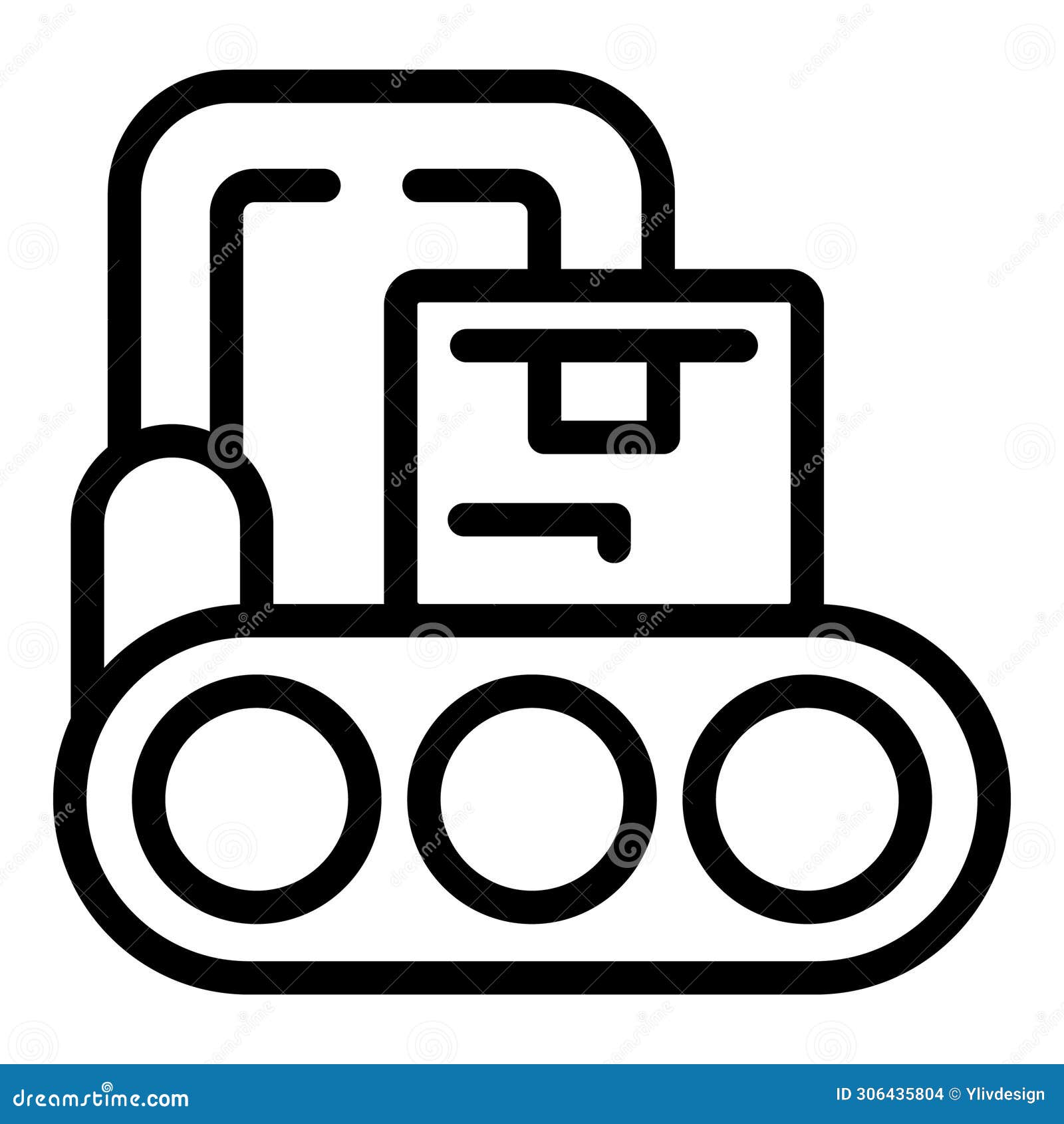 Line Parcel Loading Icon Outline Vector. Pallet Load Stock Illustration ...