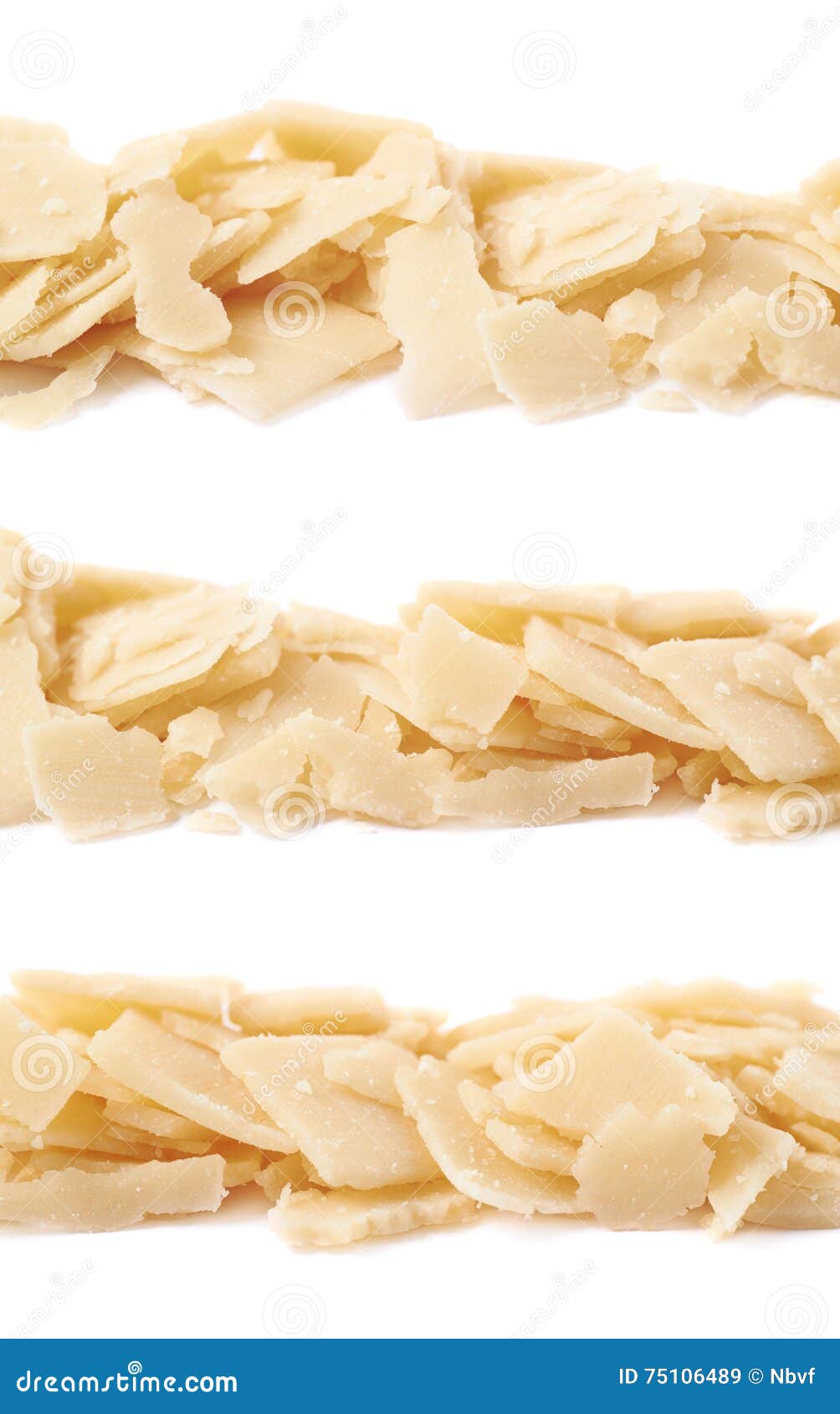 Line of Parmesan Cheese Flakes Stock Image - Image of flakes, shot ...