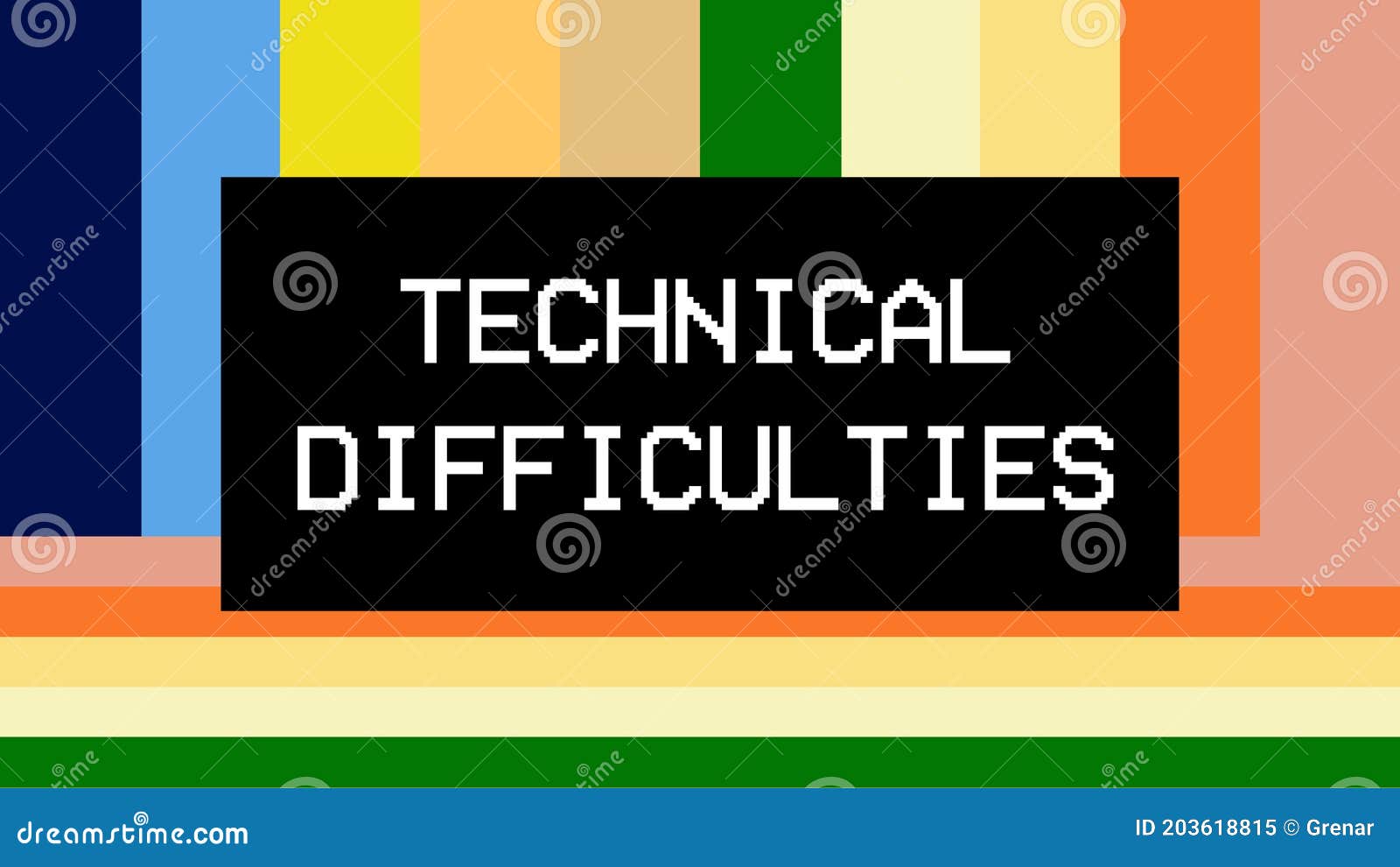Line Pattern Technical Difficulties Stock Illustration - Illustration ...