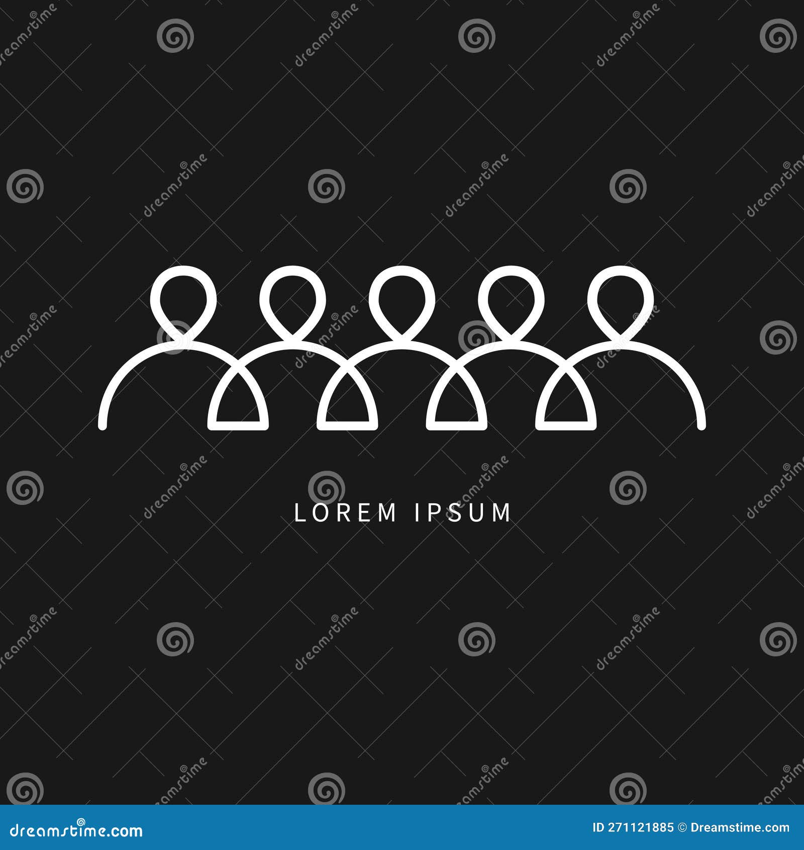 Line people, business logo stock vector. Illustration of minimalistic ...