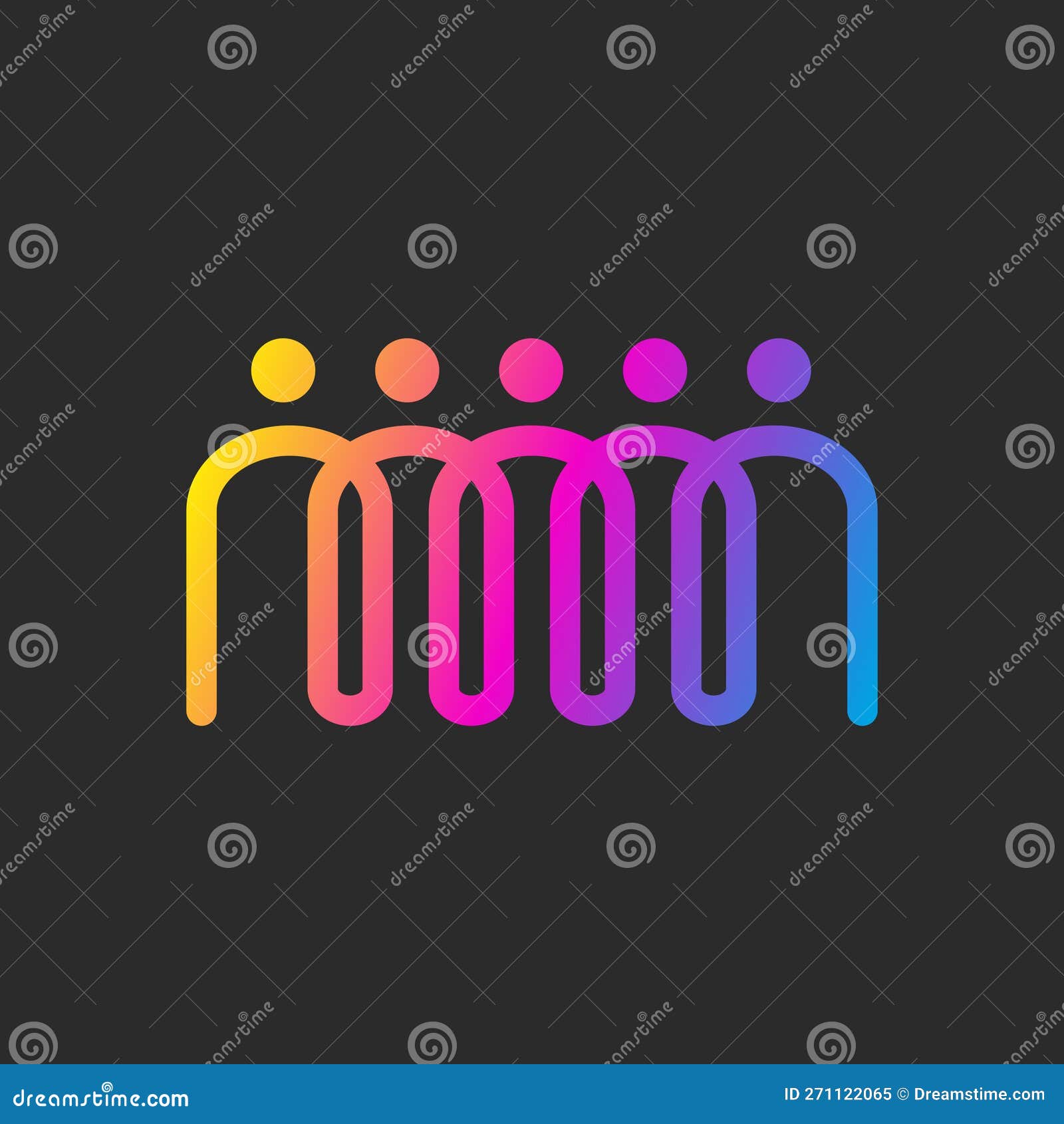 Line people, business logo stock vector. Illustration of symbol - 271122065