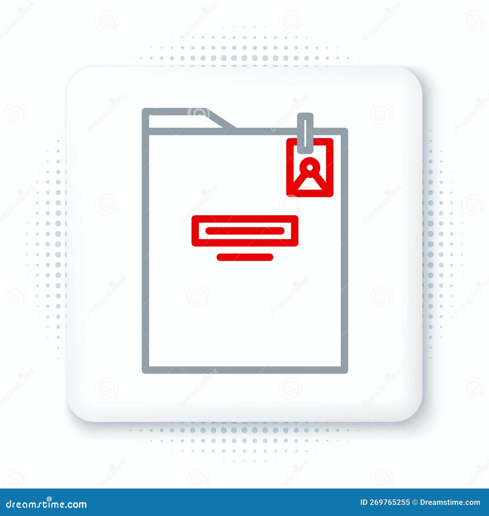 Line Personal Folder Icon Isolated On White Background. Colorful ...