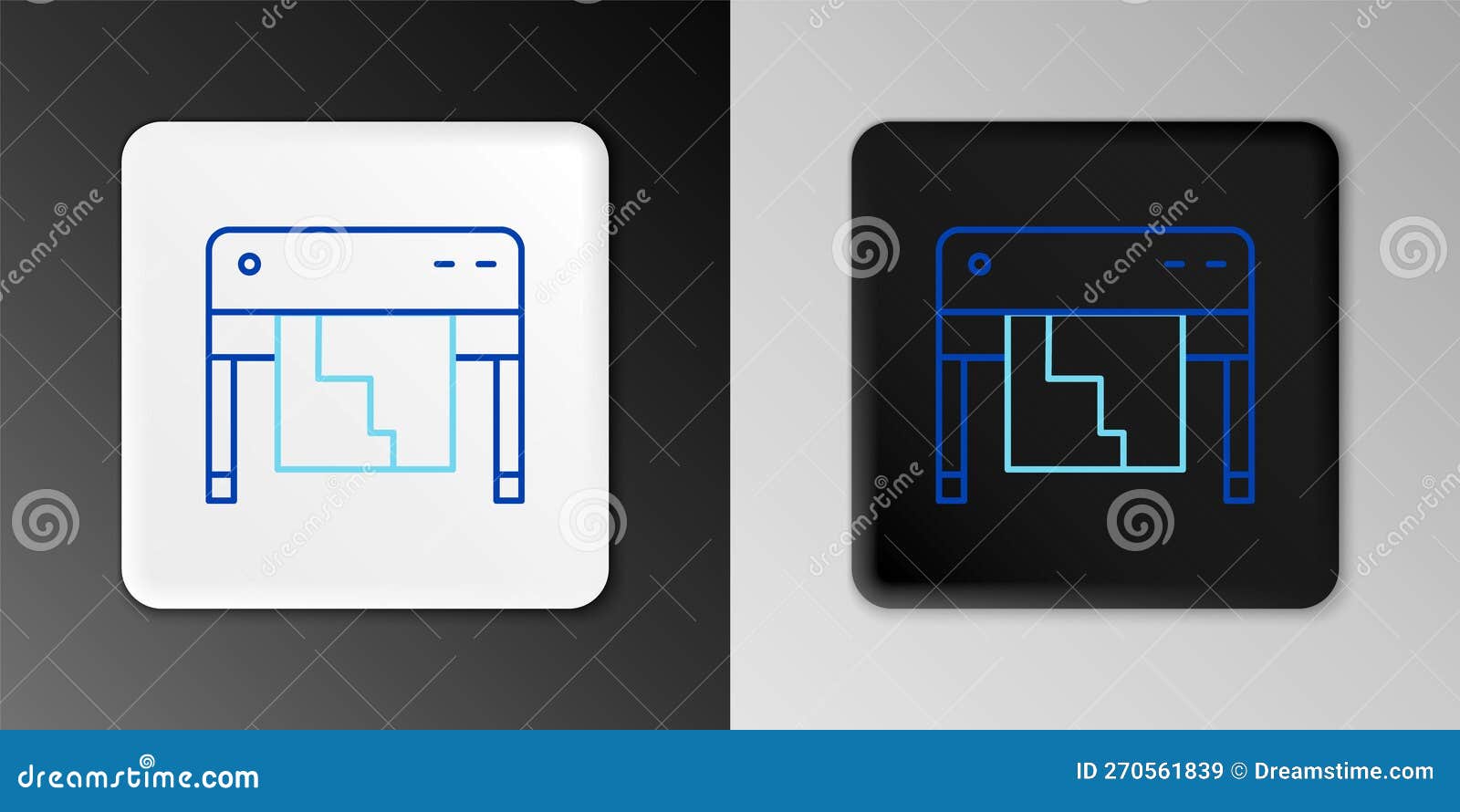 Line Plotter Icon Isolated on Grey Background. Large Format ...