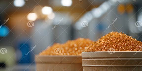 The Line for Processing Raw Materials in Semi Finished Products for Subsequent Processing. Stock ...