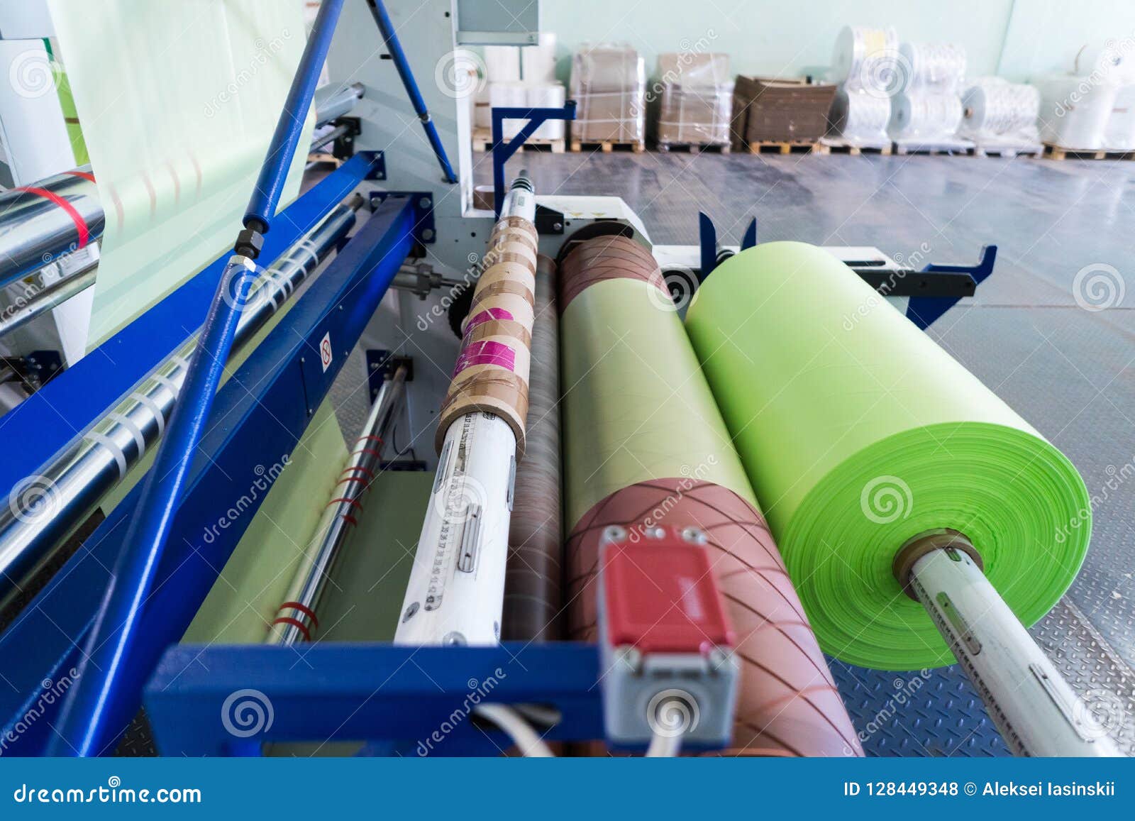 Line for the Production of Polyethylene or Polypropylene Bags Stock ...