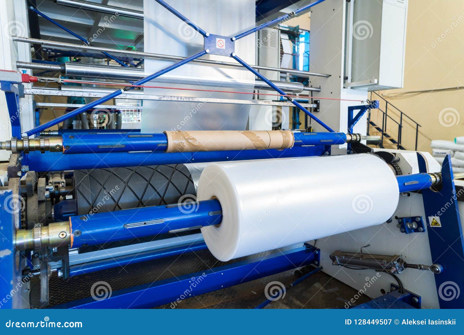 Line for the Production of Polyethylene or Polypropylene Bags Stock ...