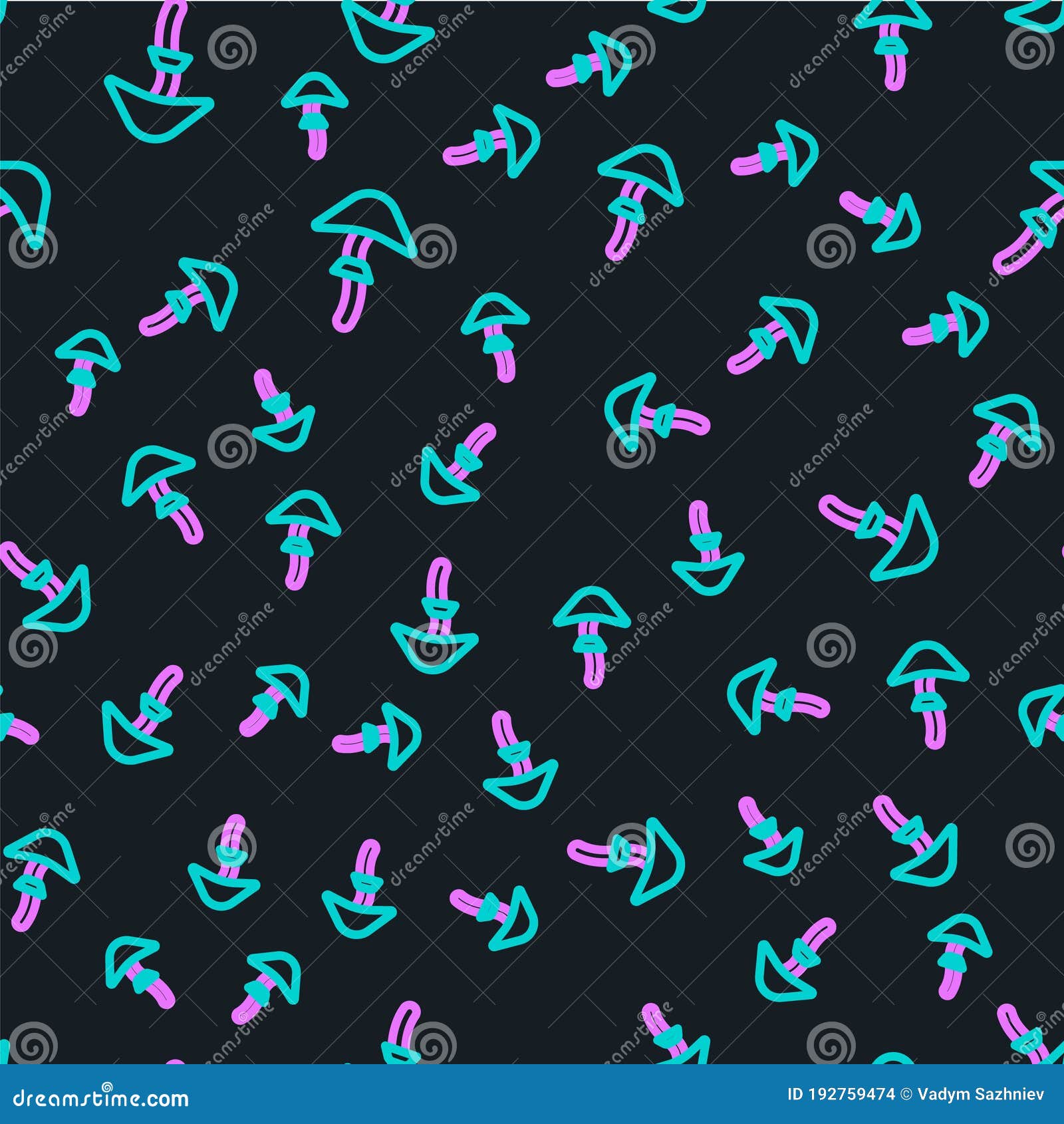 Psilocybin Mushroom Icon, Black Silhouette In Flat Cartoon Style ...