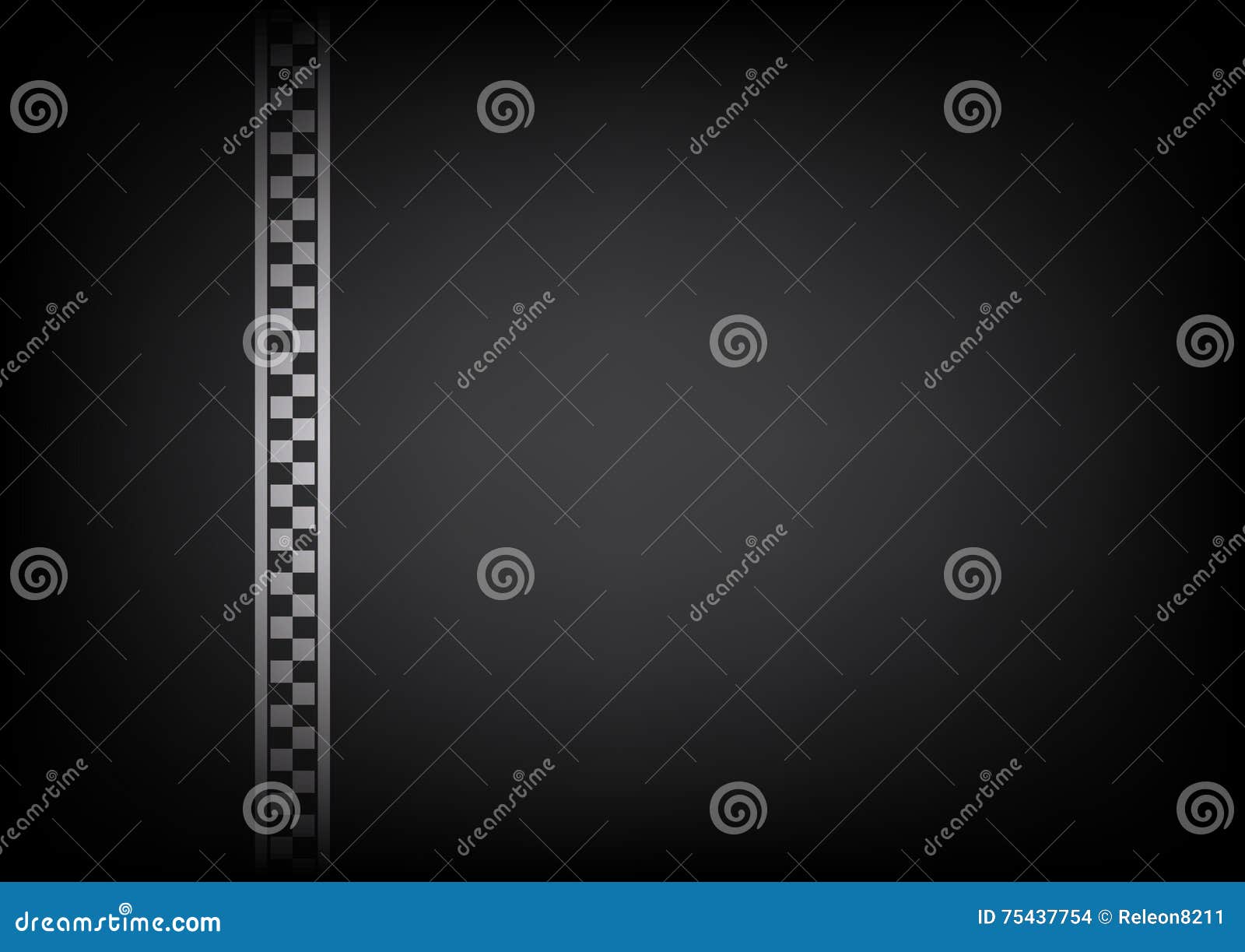 Line Racing Track With Start And Finish In Top View. Asphalt For Drive ...