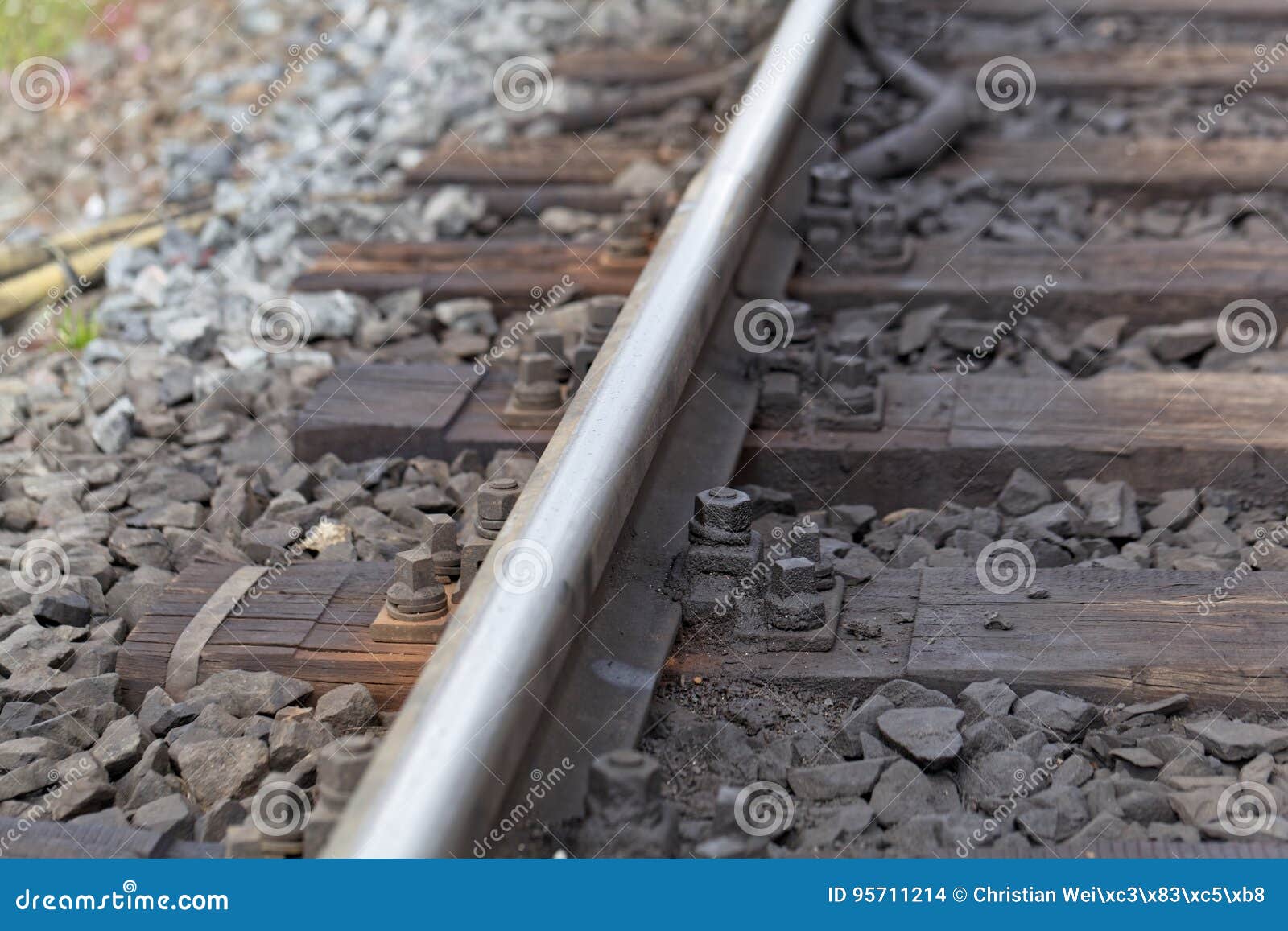 Line of rails stock photo. Image of direction, construction - 95711214