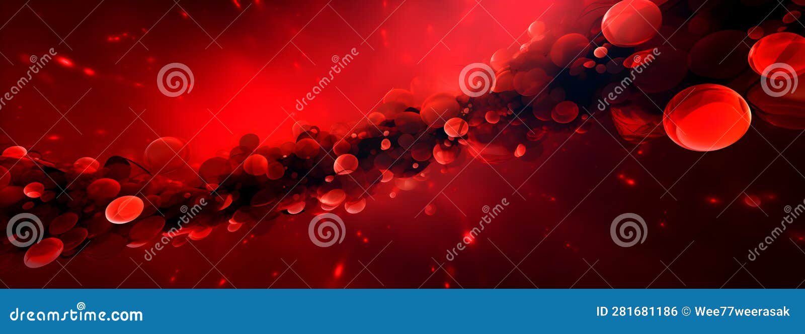 Line of Red Bubbles Background - GenerativeAI Stock Illustration ...
