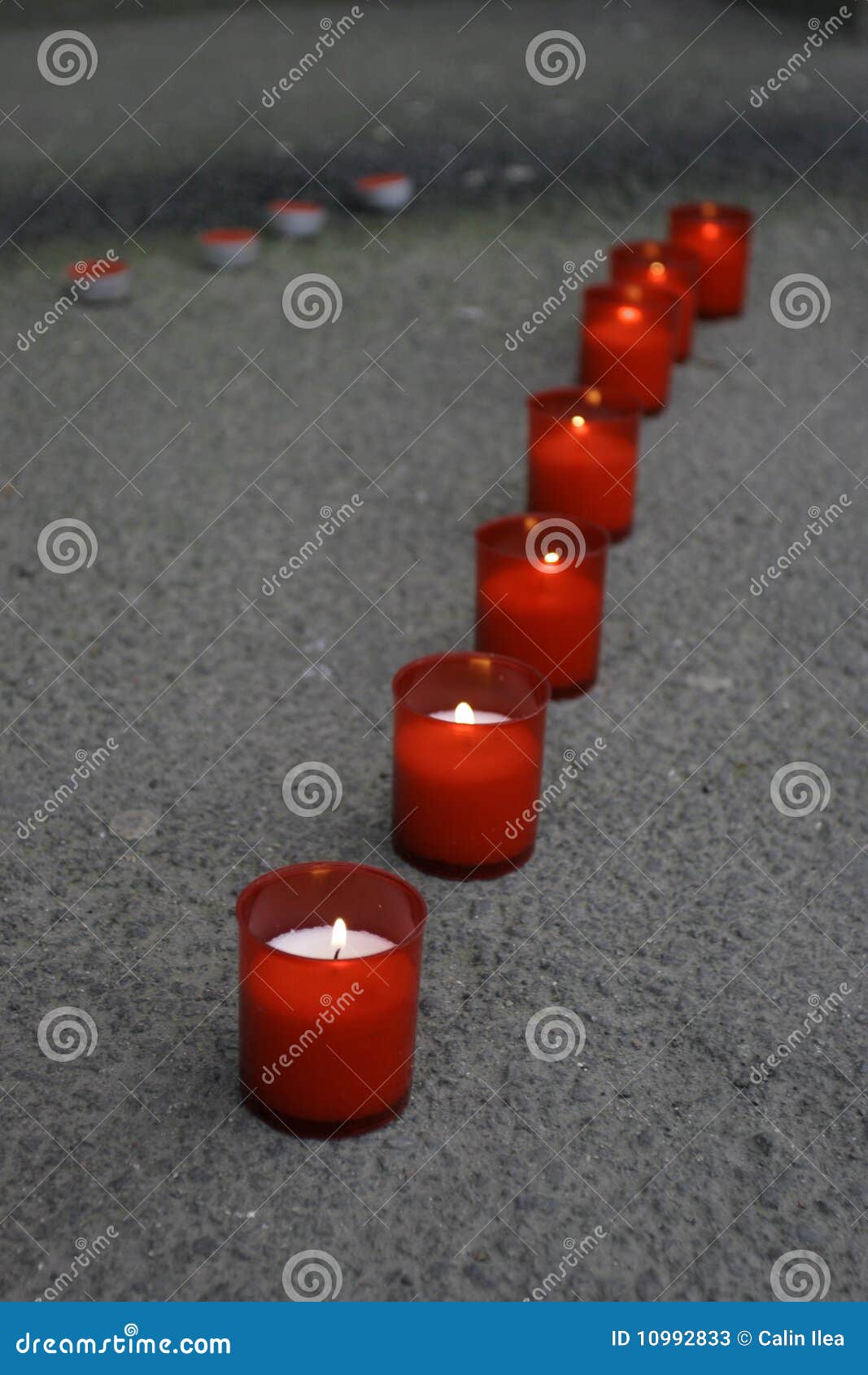 Line of red candles stock image. Image of orange, ritual - 10992833