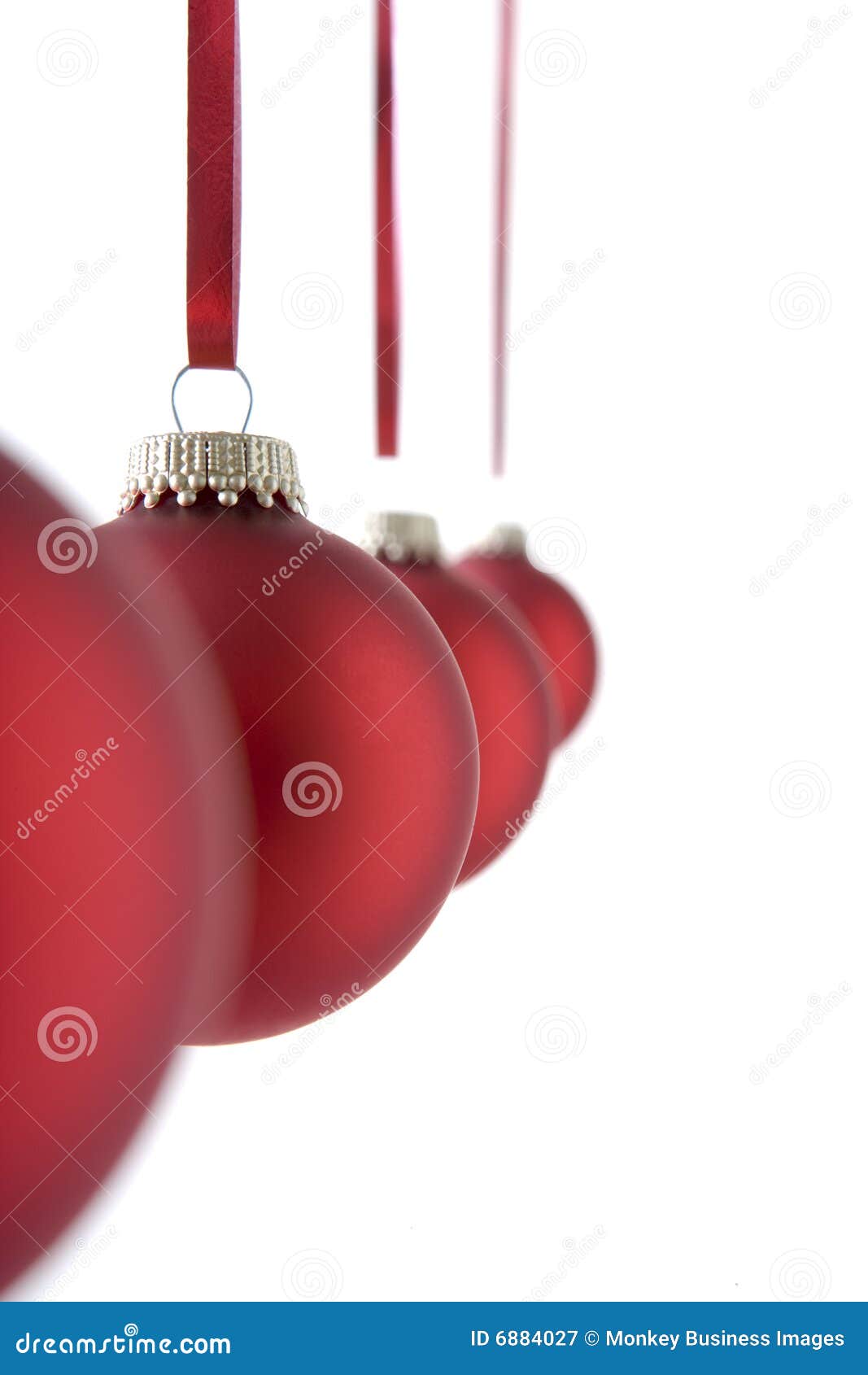 Line of Red Christmas Decorations Stock Image - Image of noel ...