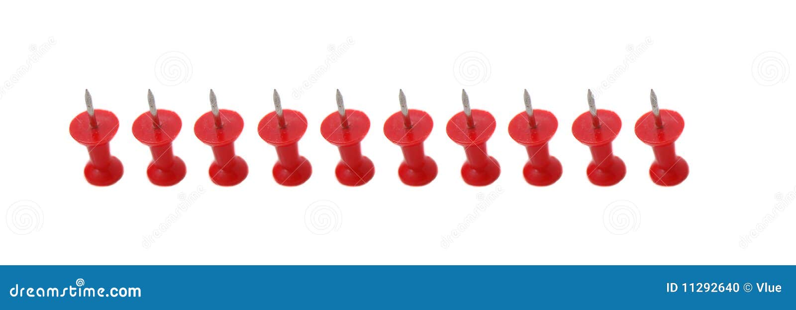 Line of red push pins stock photo. Image of abstract - 11292640