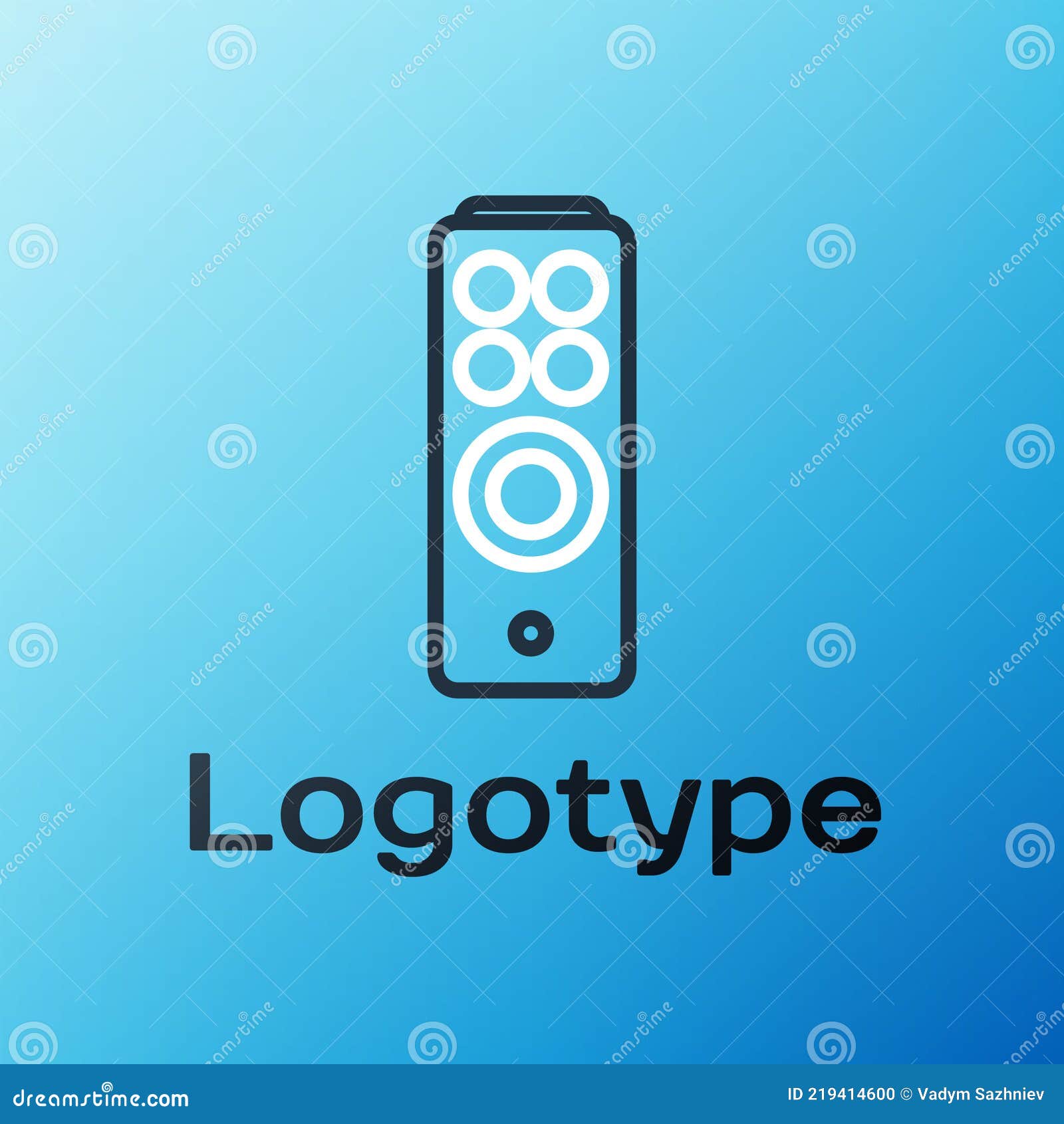 Line Remote Control Icon Isolated on Blue Background. Colorful Outline ...