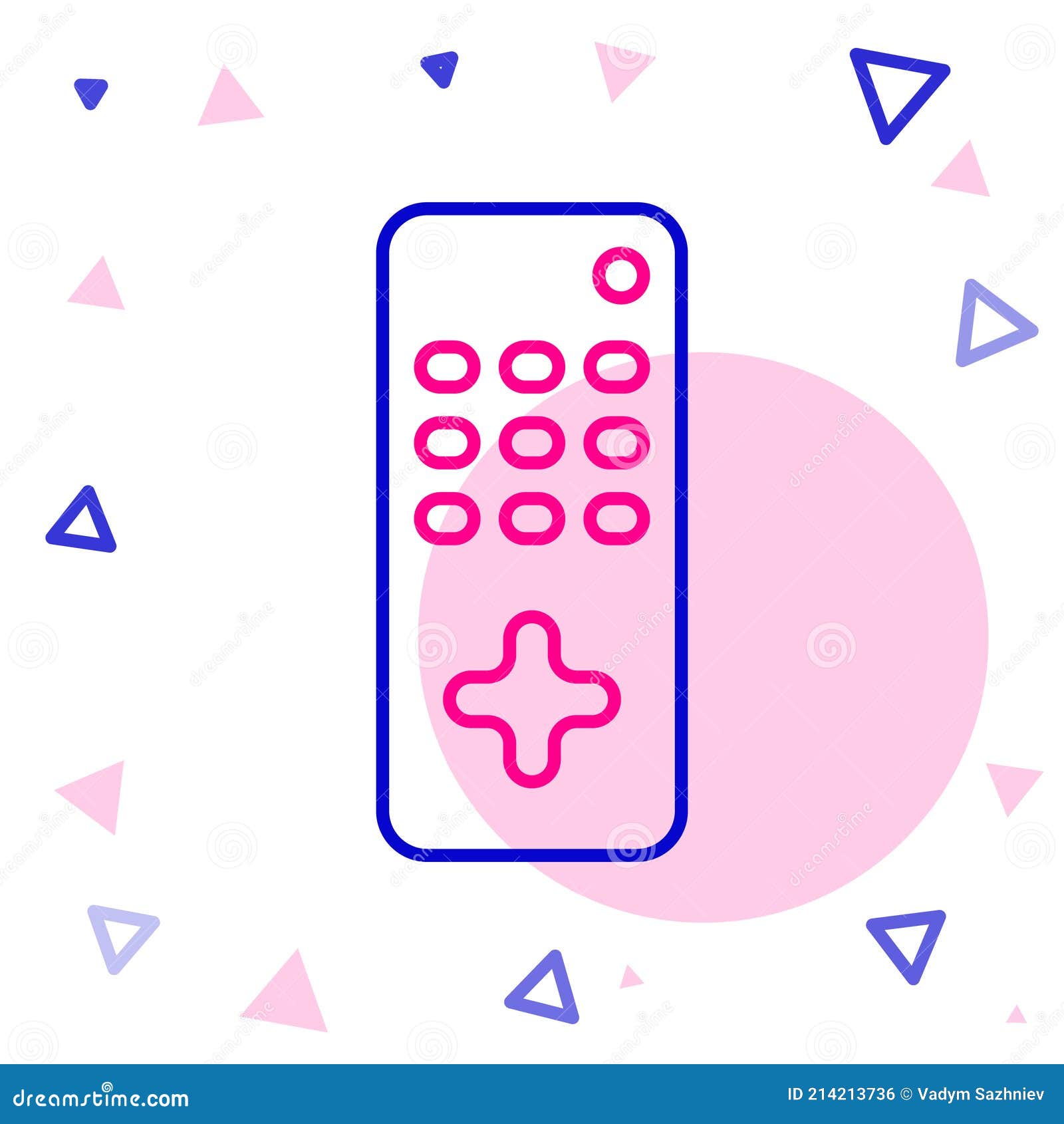 Line Remote Control Icon Isolated on White Background. Colorful Outline ...