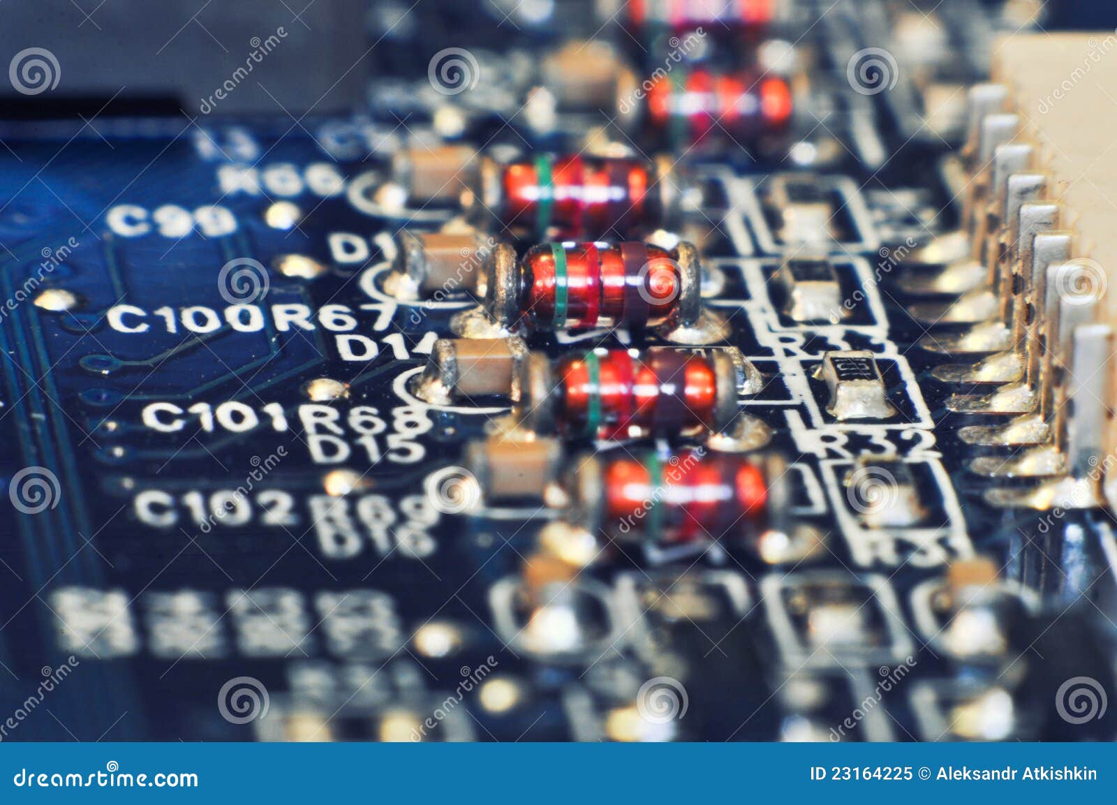 Line of resistors stock image. Image of device, electrical - 23164225