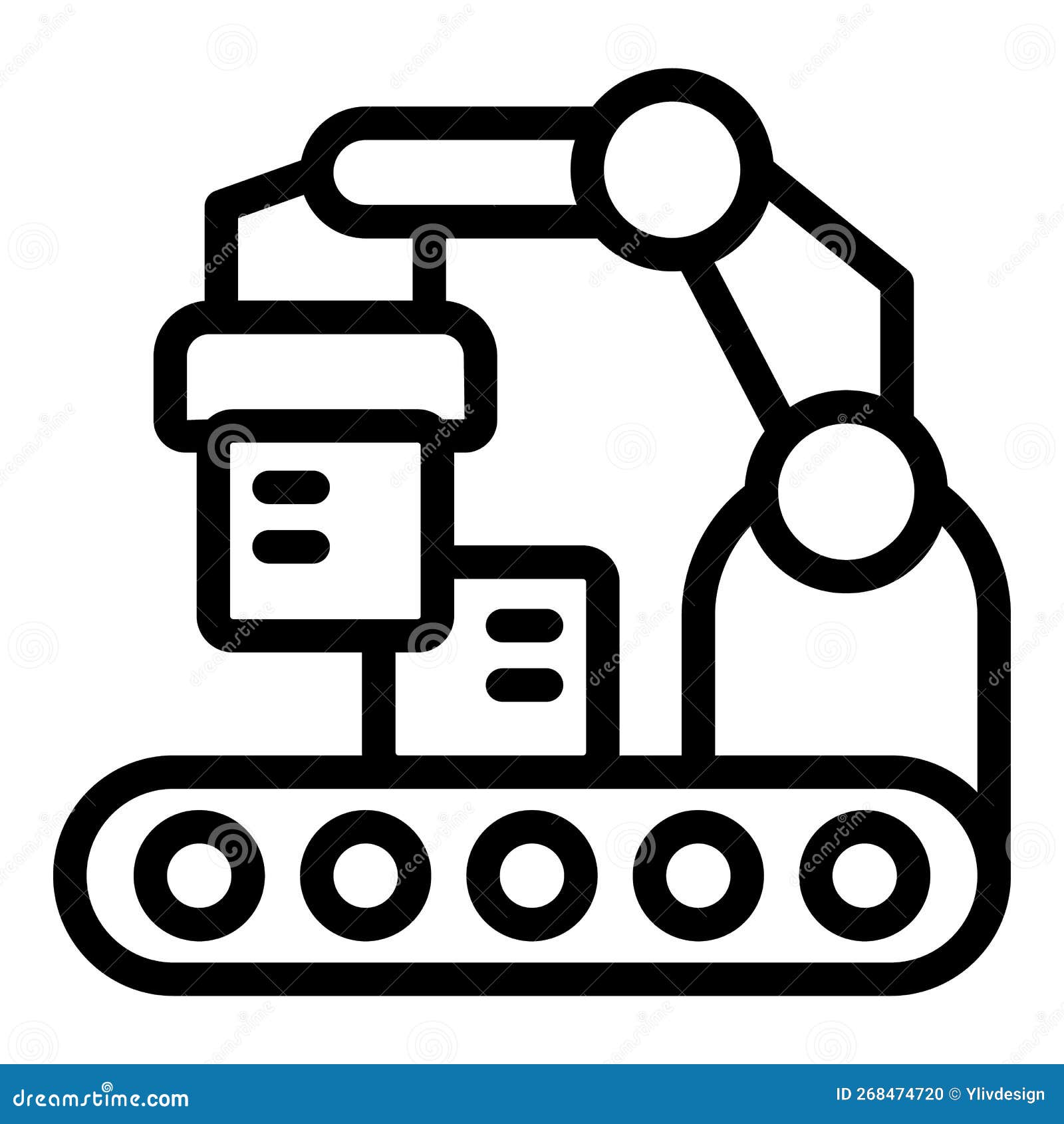 Line Robot Factory Icon Outline Vector. Industry Engineer Stock Vector ...